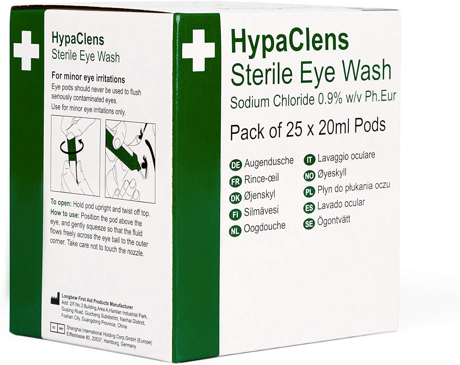 HypaClens Saline Eye Wash Pods (Pack of 25) 25 x 20ml Pods | Buy Now ...
