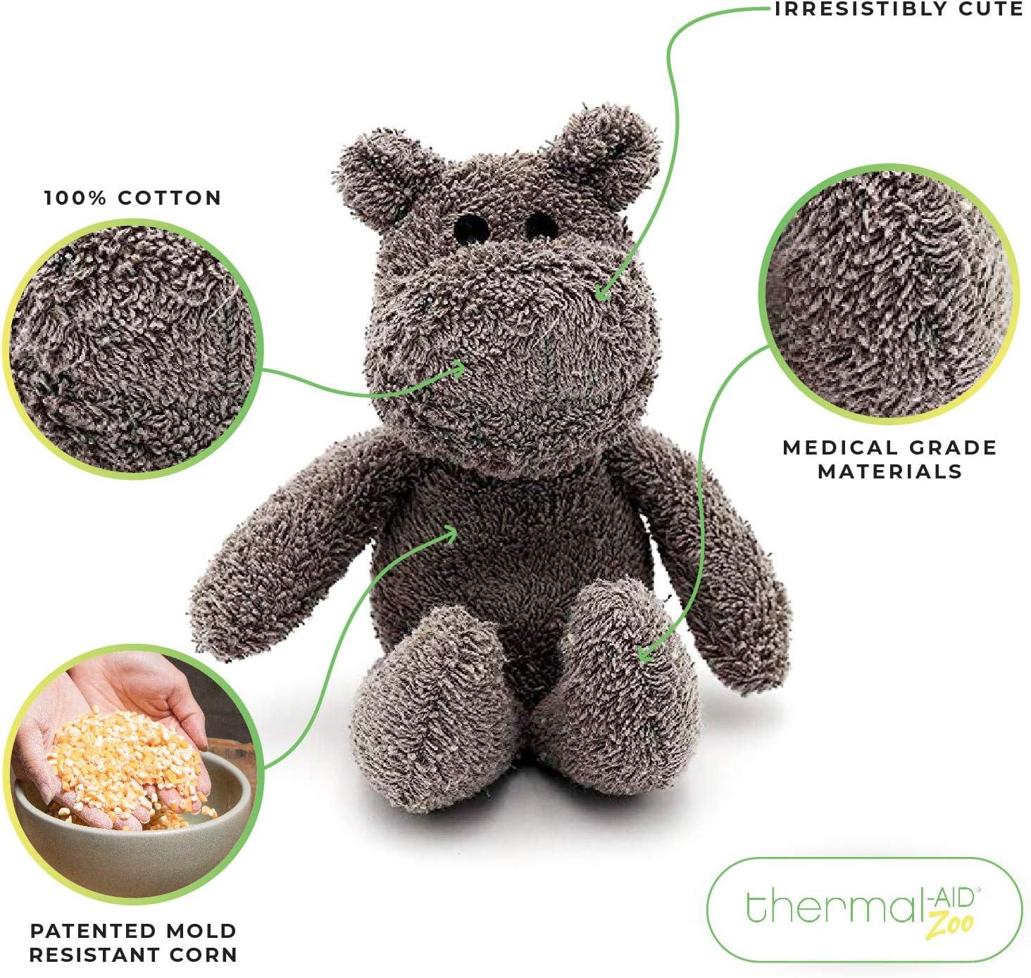 Thermal-Aid Zoo Happy the Hippo - Microwavable Stuffed Animal for Kids ...