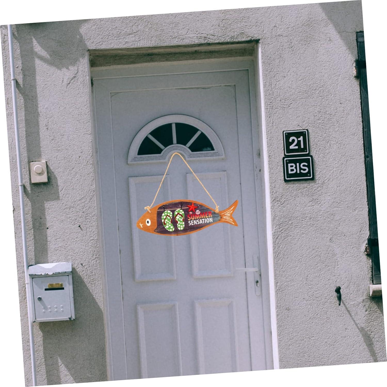 GRIRIW Wooden Coat Hangers Ocean Fish Door Hanging Seaside Hawaii Beach ...
