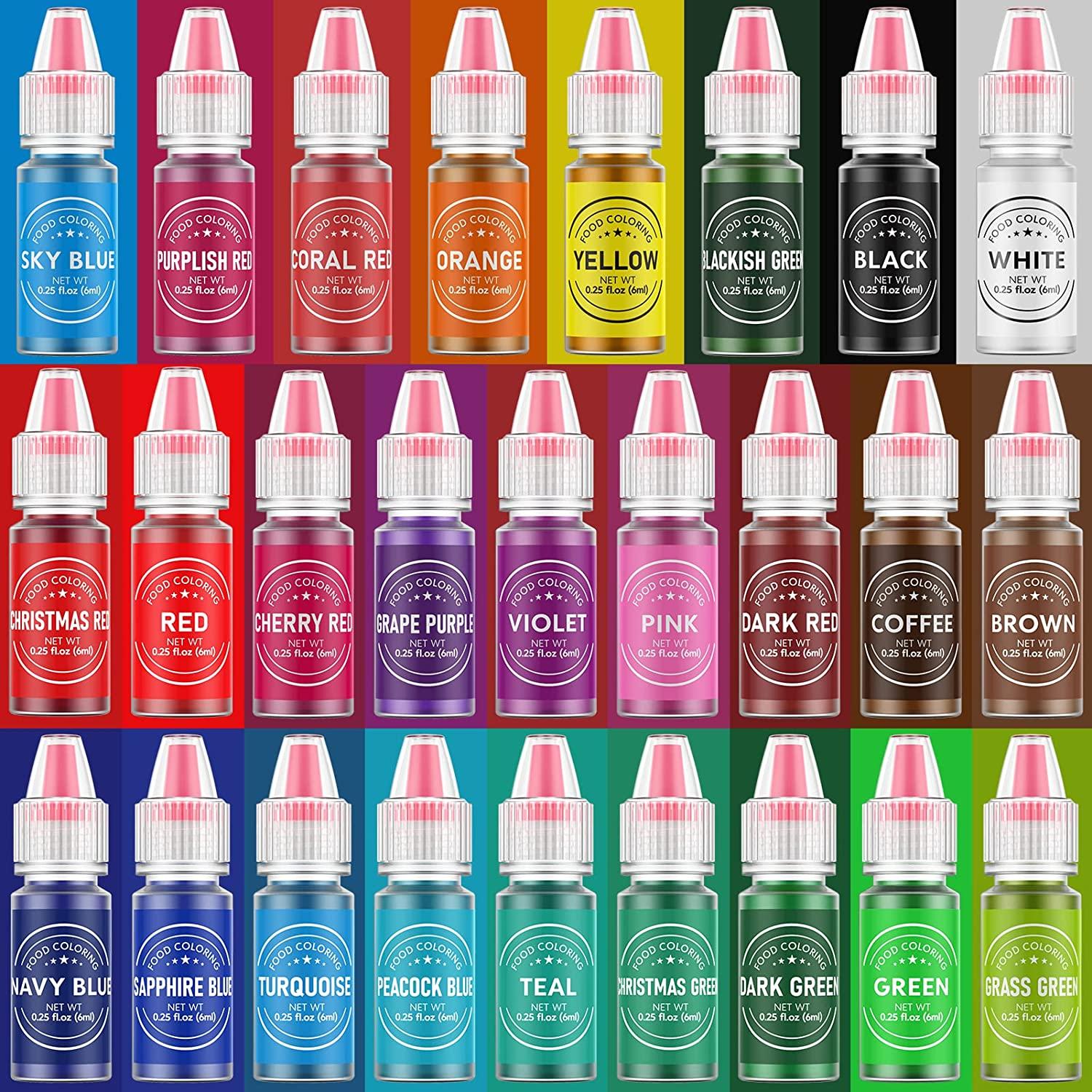 Food Coloring for Baking - 26 Vibrant Cake Food Coloring Liquid Set for ...