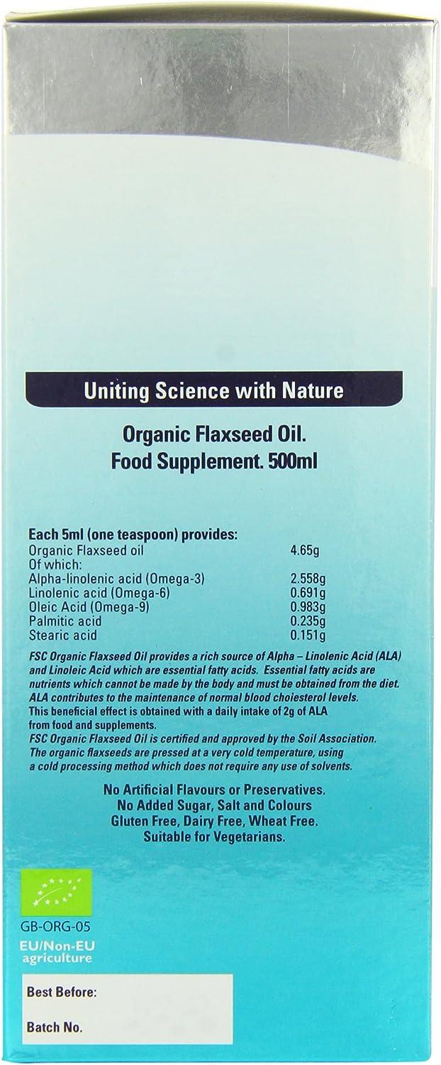 Certified Organic FSC Flaxseed Oil - 500ml | Buy Now with Express ...