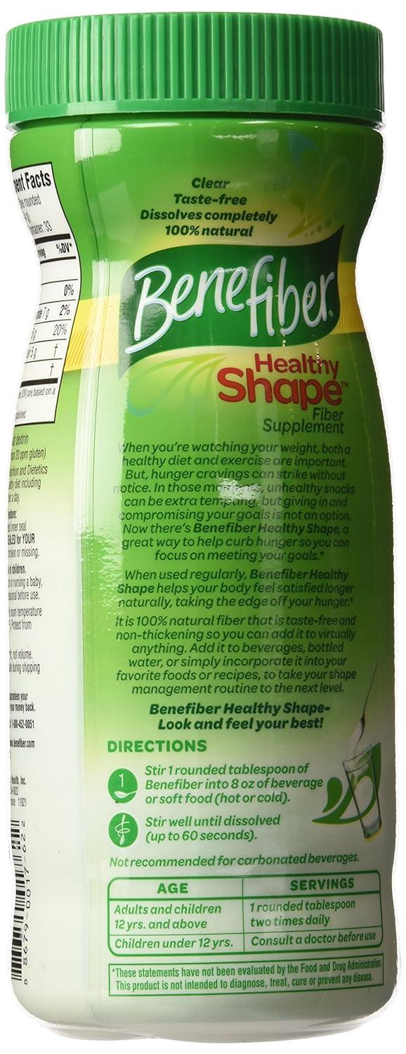 Benefiber Healthy Shape Fiber Supplement Powder - 33 Servings, 8.7 oz ...