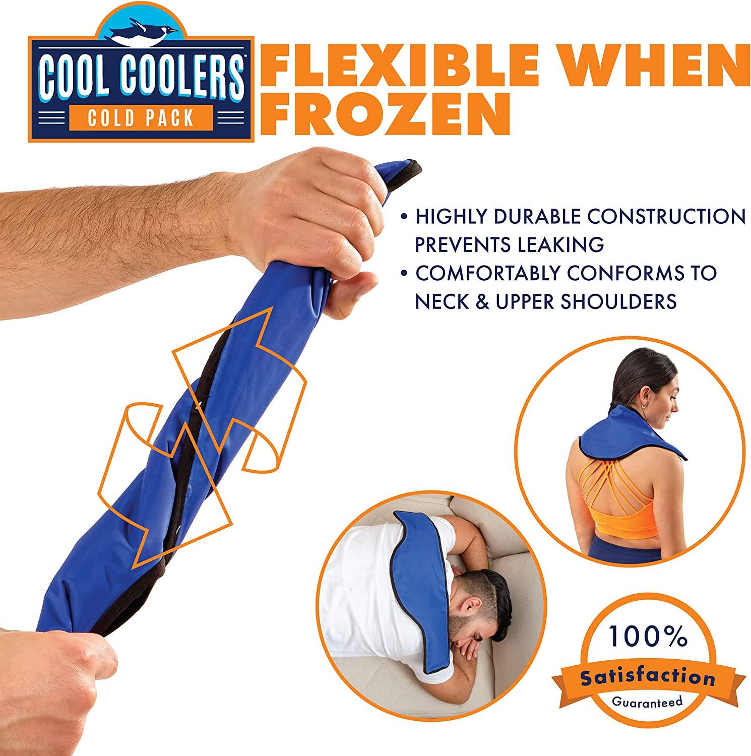 Flexible Gel Ice Pack for Neck and Shoulders - 2 Pack | Reusable Cold ...