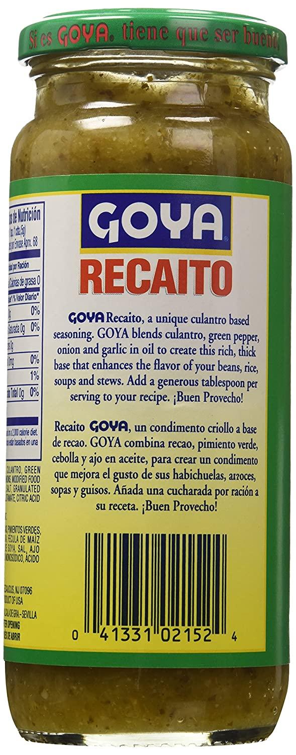 Goya Recaito Culantro Base Cooking 12 oz - Authentic Puerto Rican ...