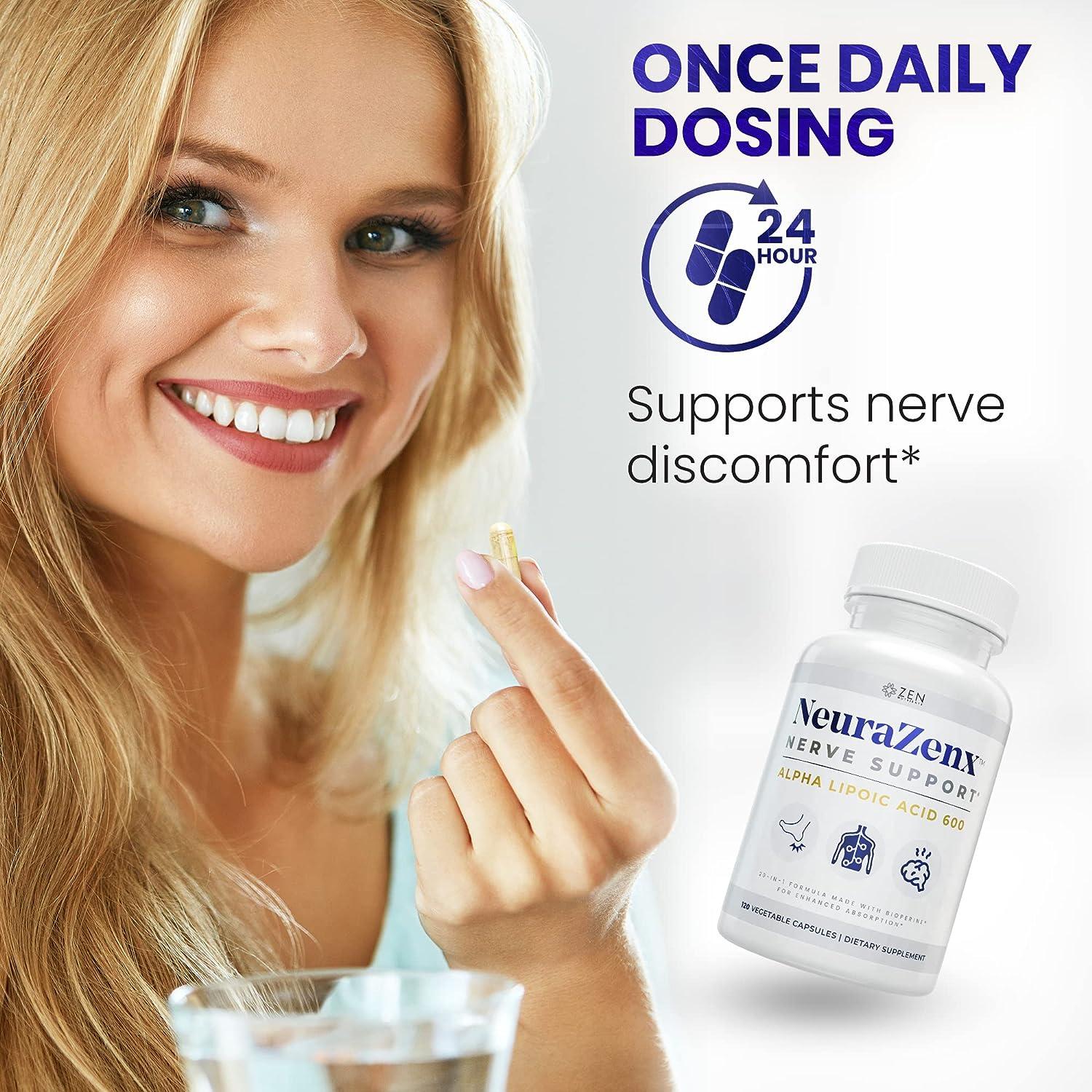 Zen Nutrients Neurazenx 1200mg Alpha Lipoic Acid Neuropathy Formula ...