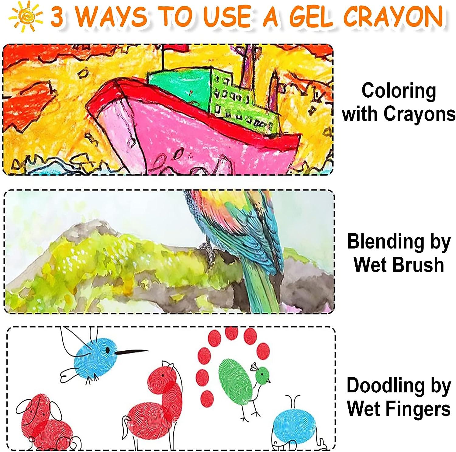Children Coloring With Crayons