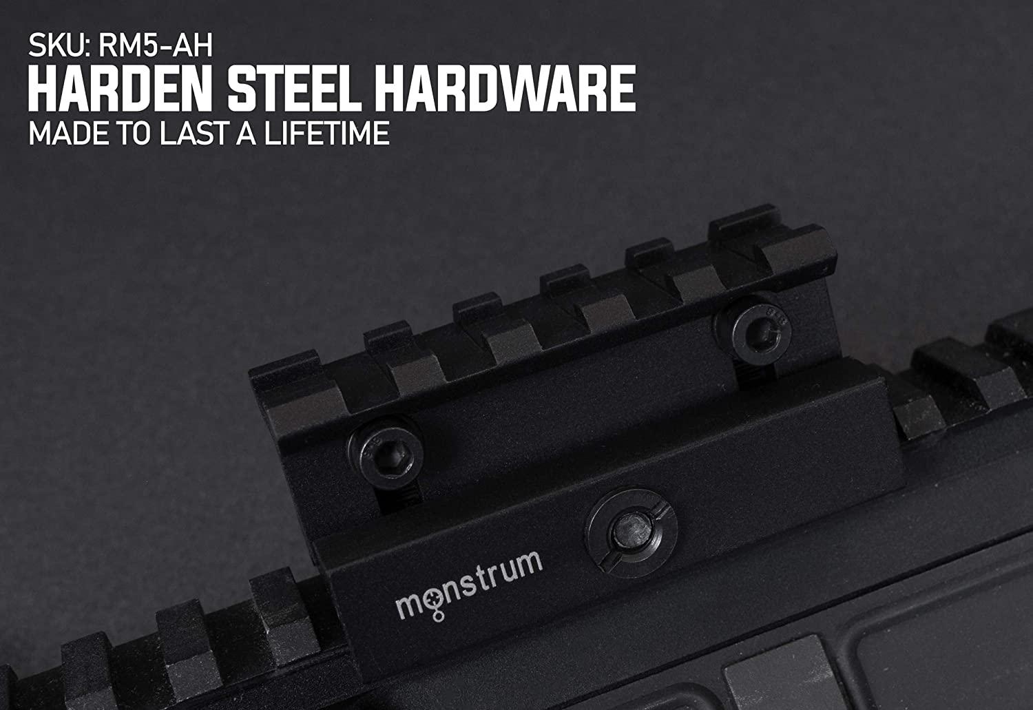 Monstrum Lockdown Series 2.5 Picatinny Riser Mount w/ Quick Release ...