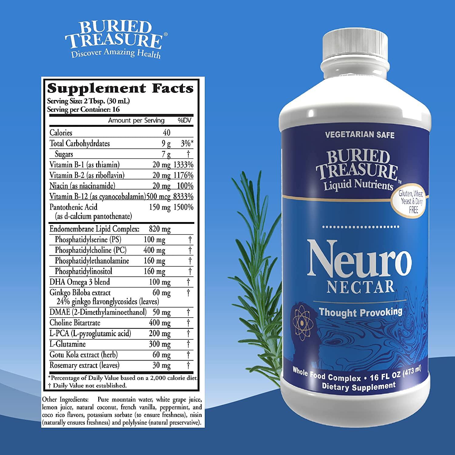 Buried Treasure Neuro Nectar - Memory & Focus Supplement | 16 oz