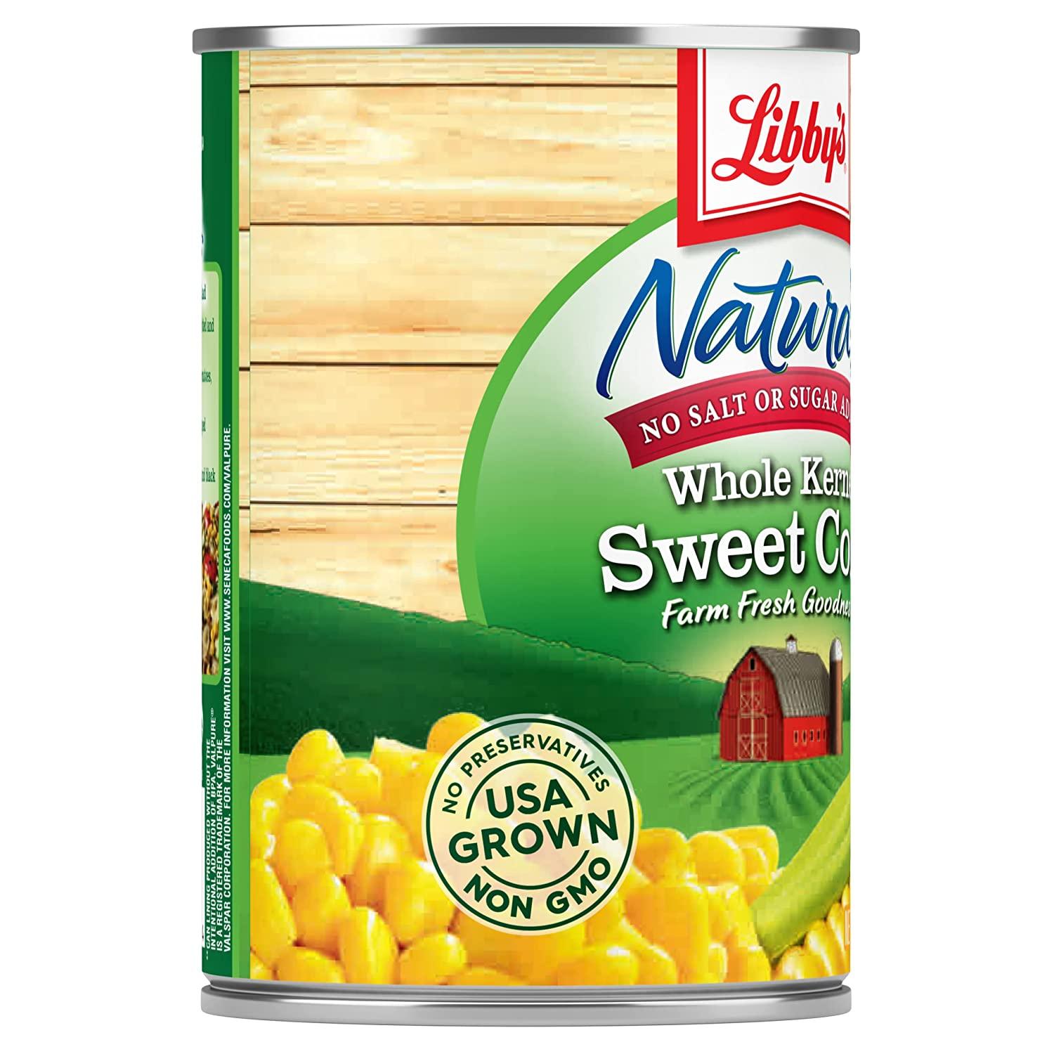 Libby's Naturals Whole Kernel Sweet Corn - No Salt, No Sugar Added | Naturally Sweet & Crisp ...
