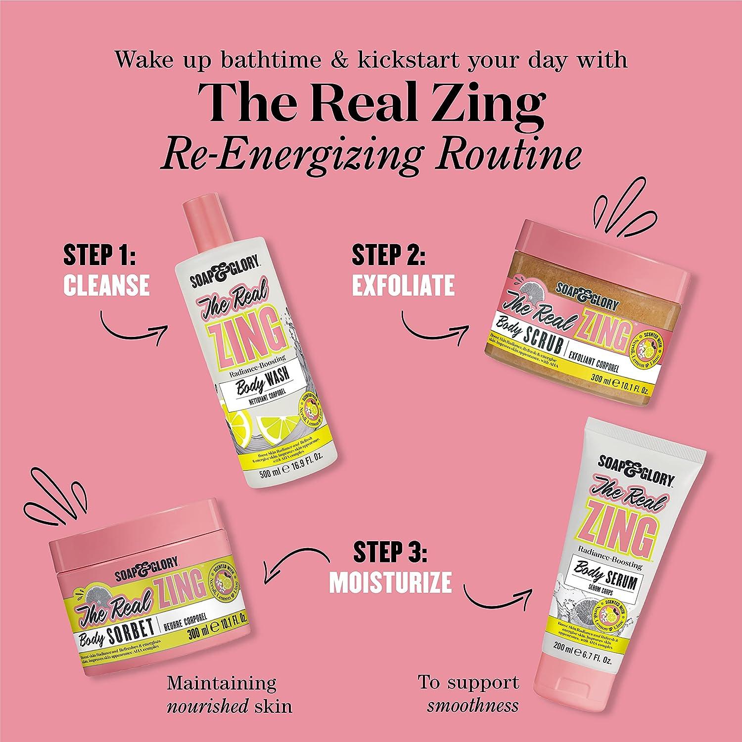 Soap & Glory The Real Zing Body Serum - Radiance Boosting Moisturizer ...