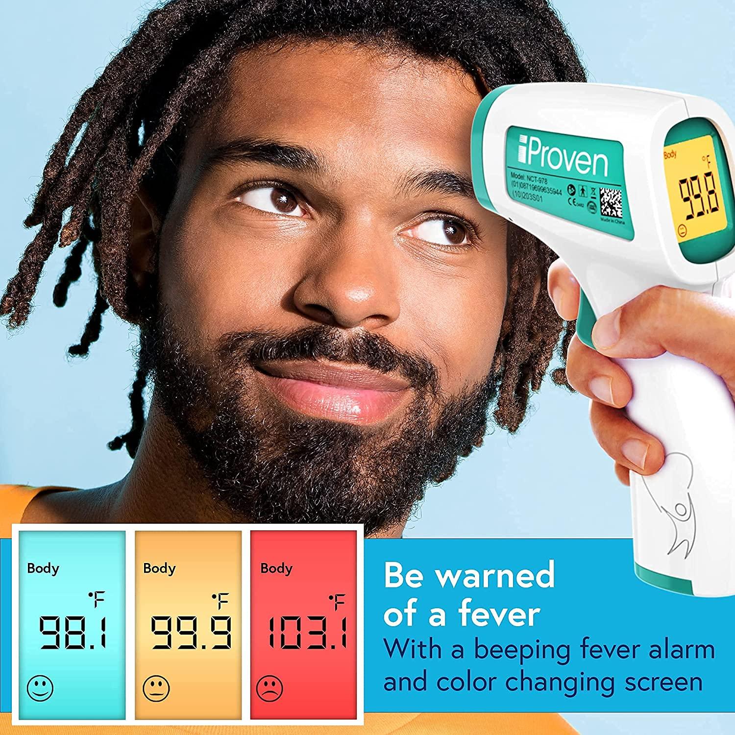 Infrared Forehead Thermometer for Adults, Kids, and Babies - Touchless ...