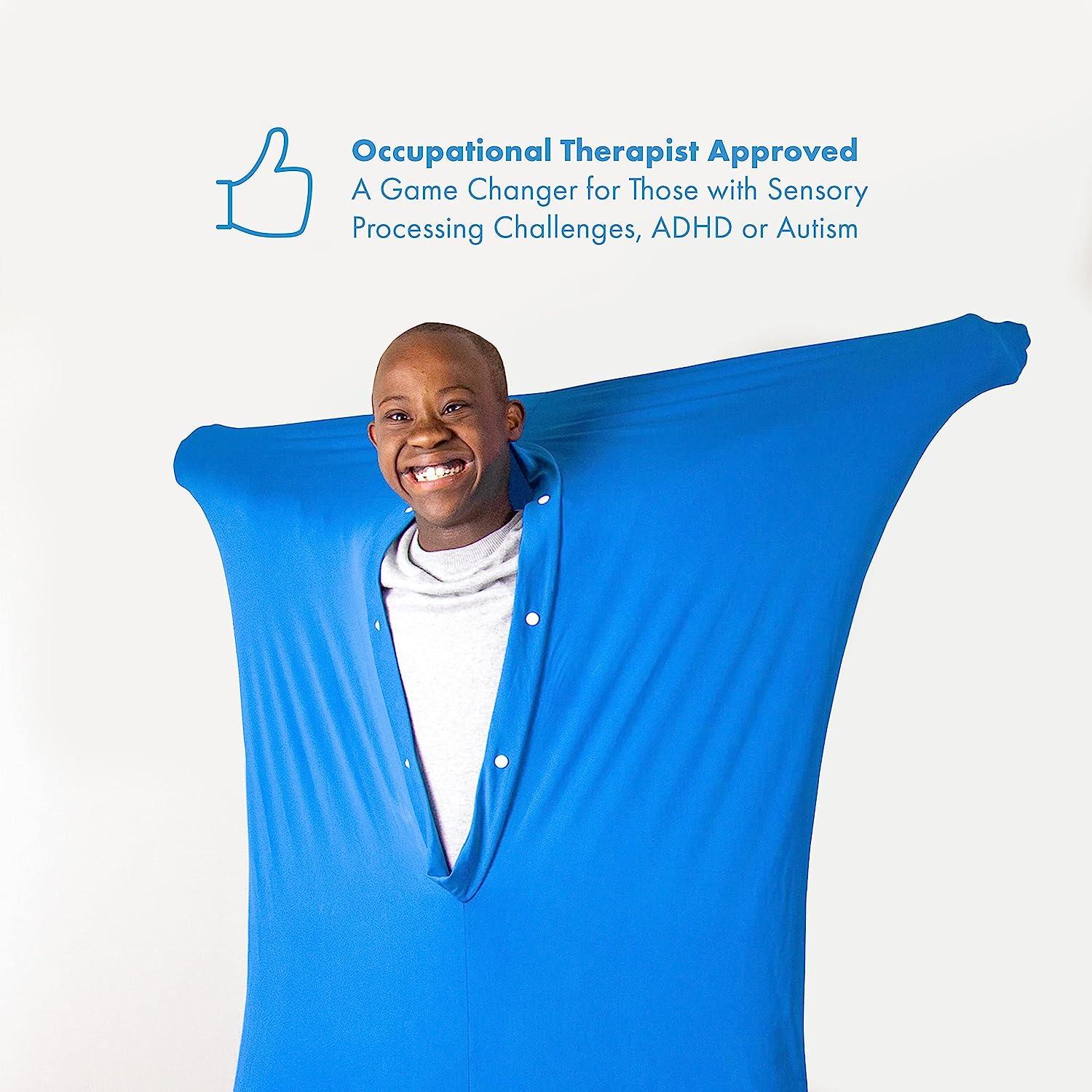 Harkla Sensory Body Sock for Kids - Medium 48x27 | Full Body Sock for ...