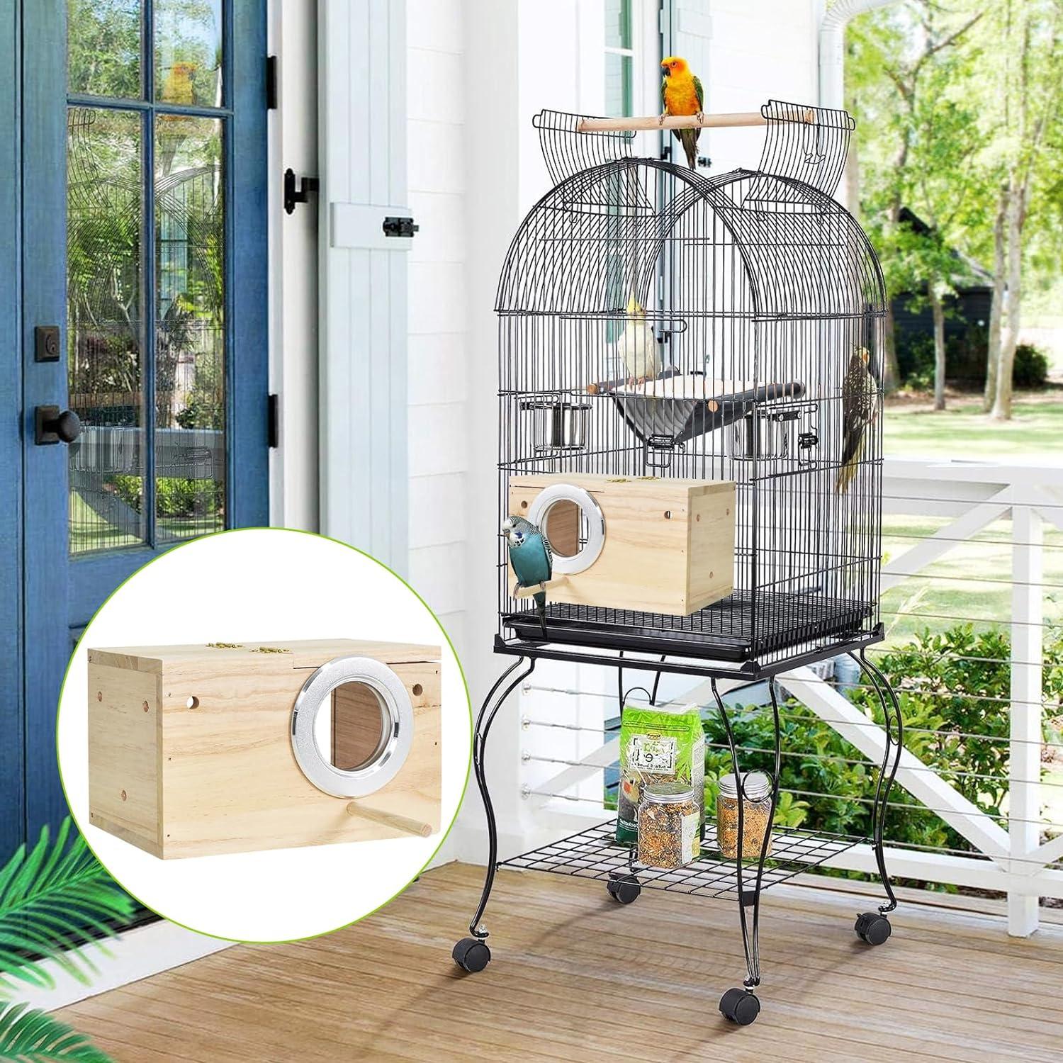 Budgies Nesting Box Transparent Design Bird Nest Nesting Box Wooden ...