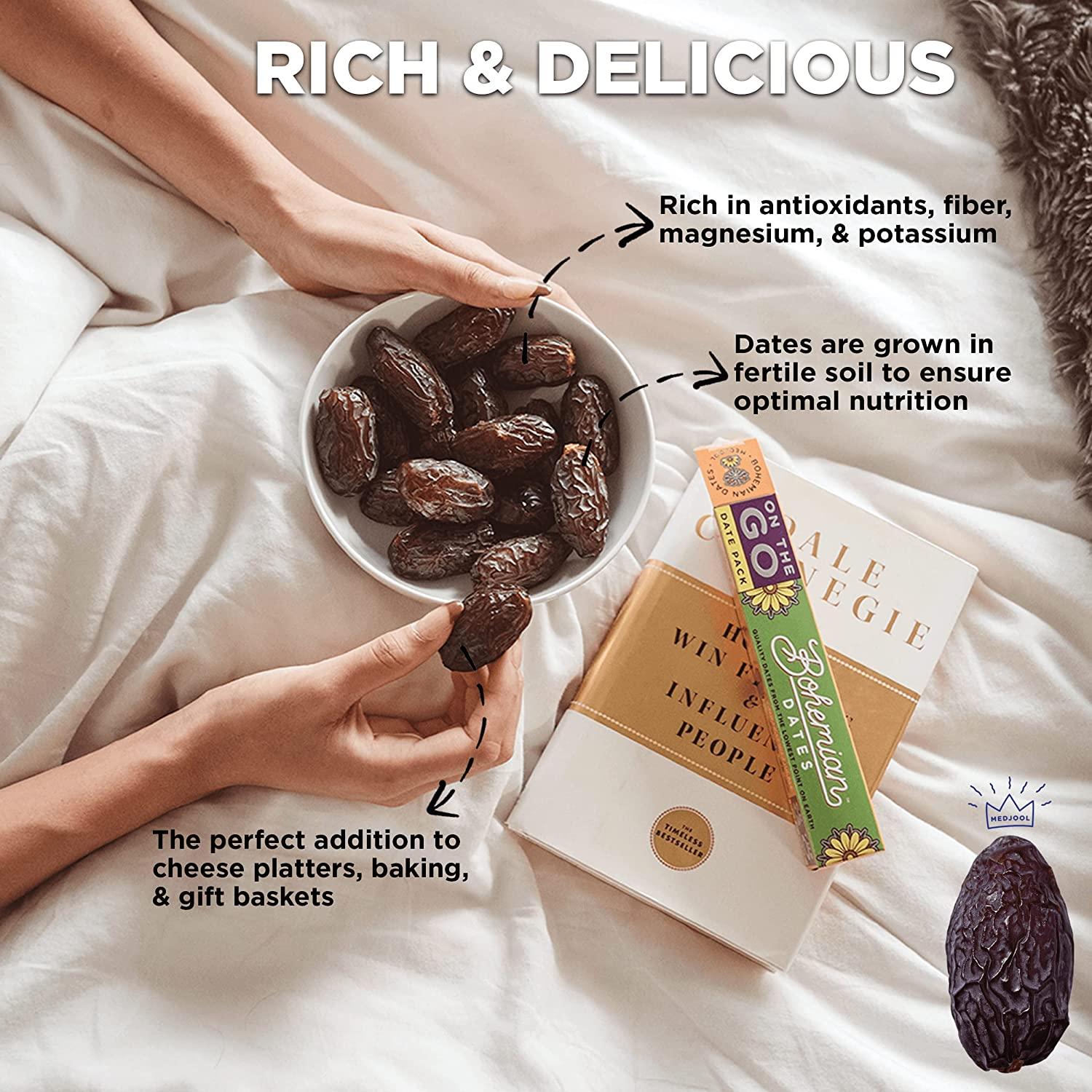 Bohemian Dates Whole Medjool Dates | Premium Extra Large All Natural ...