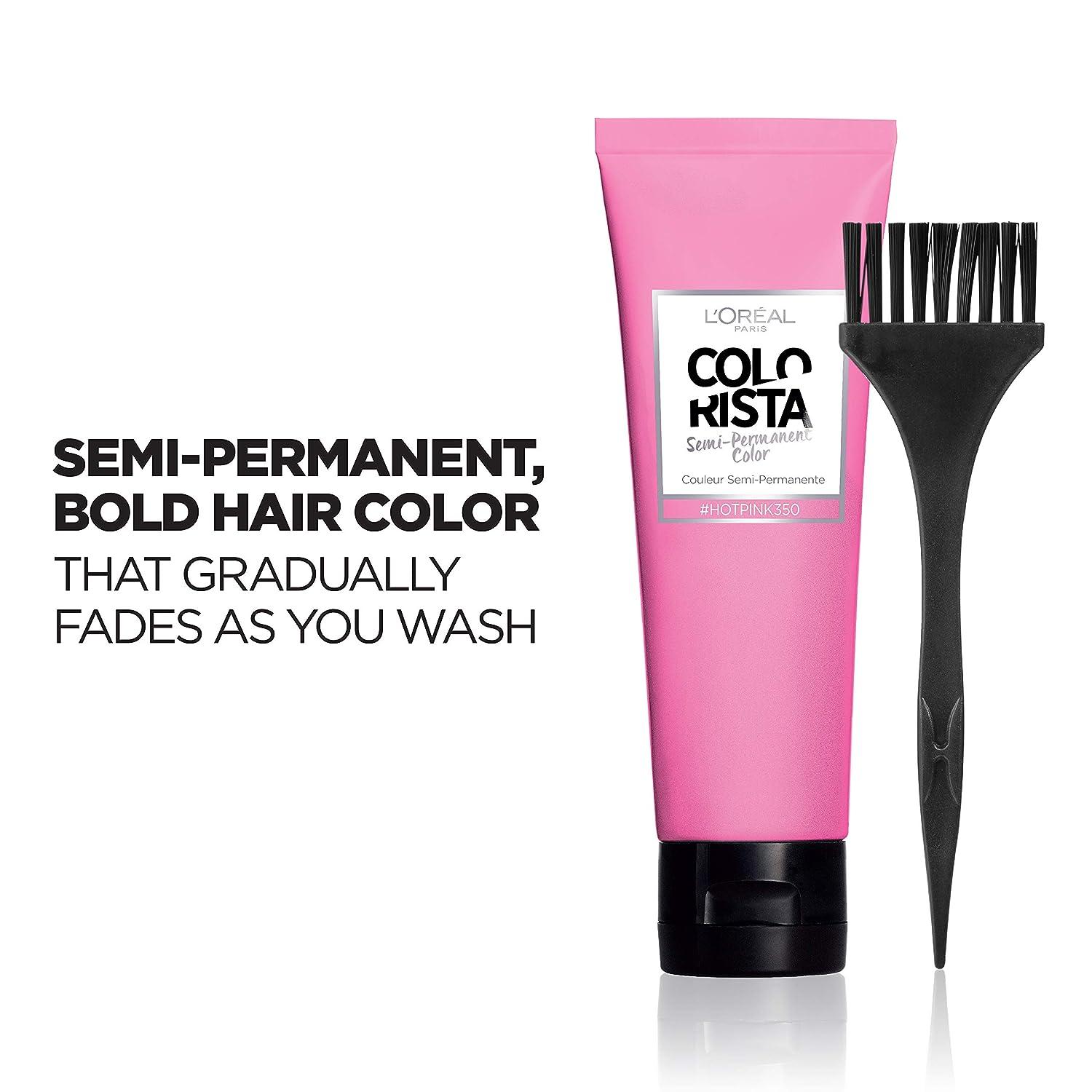 L'Oreal Paris Colorista Hot Pink Semi-Permanent Hair Color for Light ...