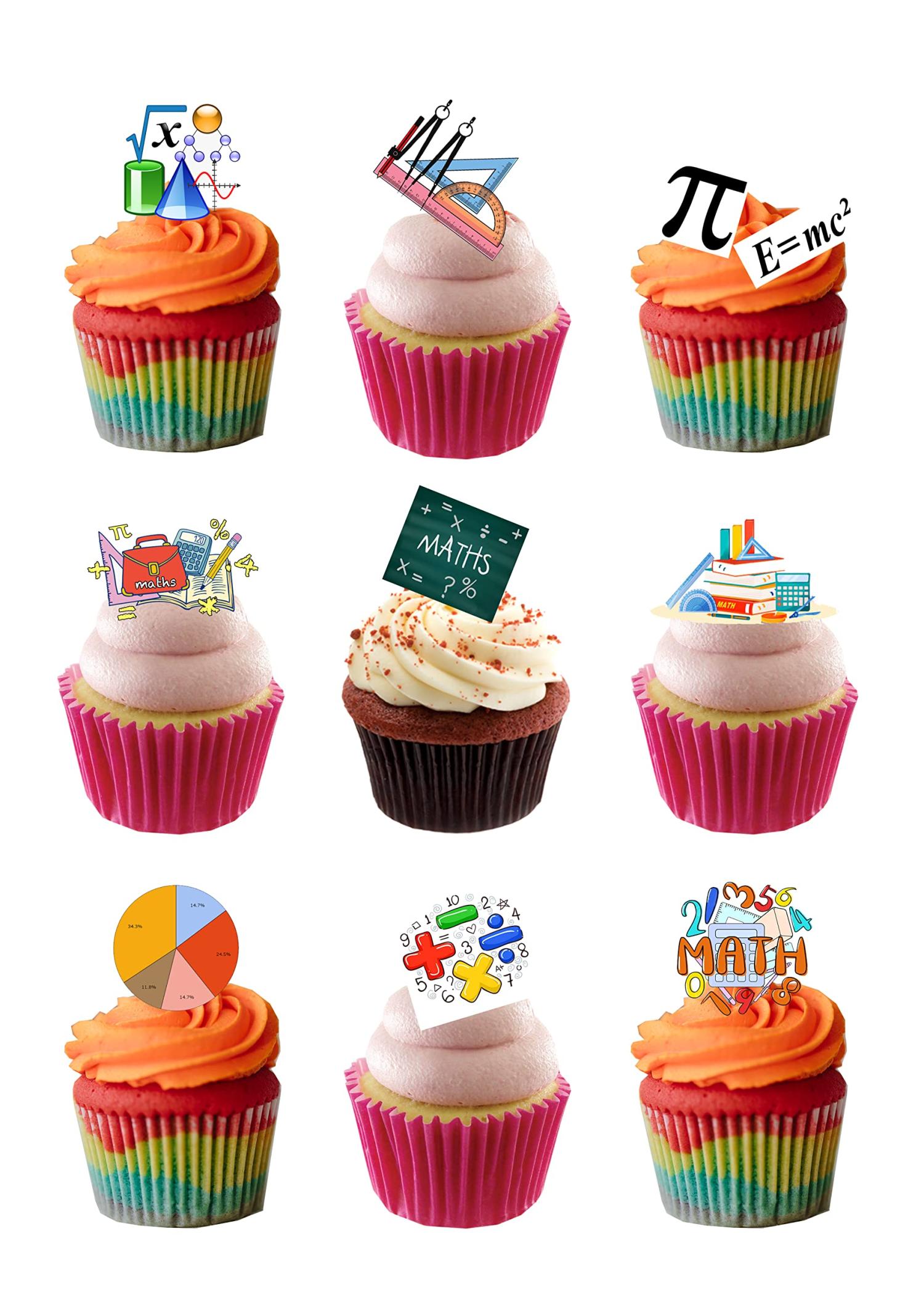 30 Stand Up Maths Mathematics School Themed Edible Wafer paper Cake ...