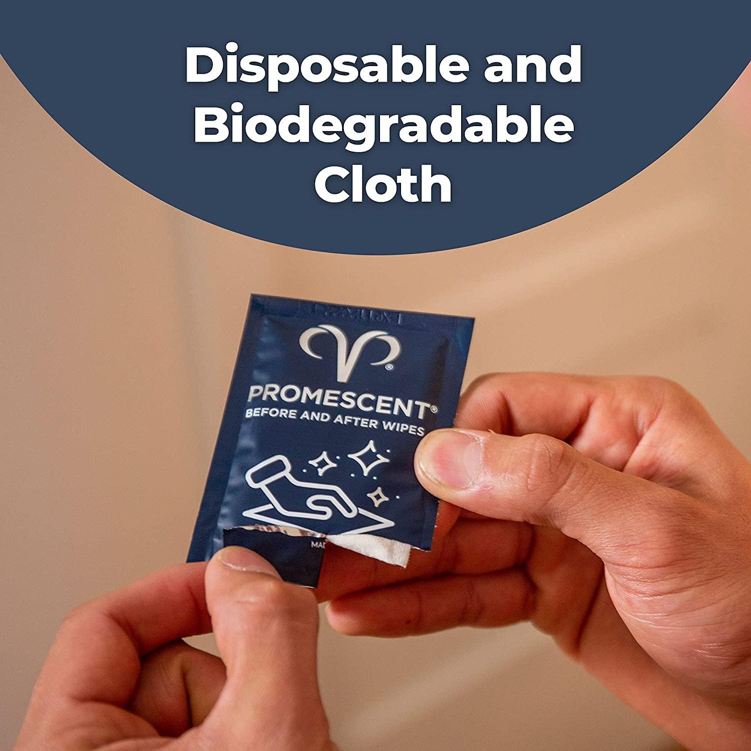 Promescent Flushable Wipes with Aloe Vera - 40 Hypoallergenic Hygienic ...