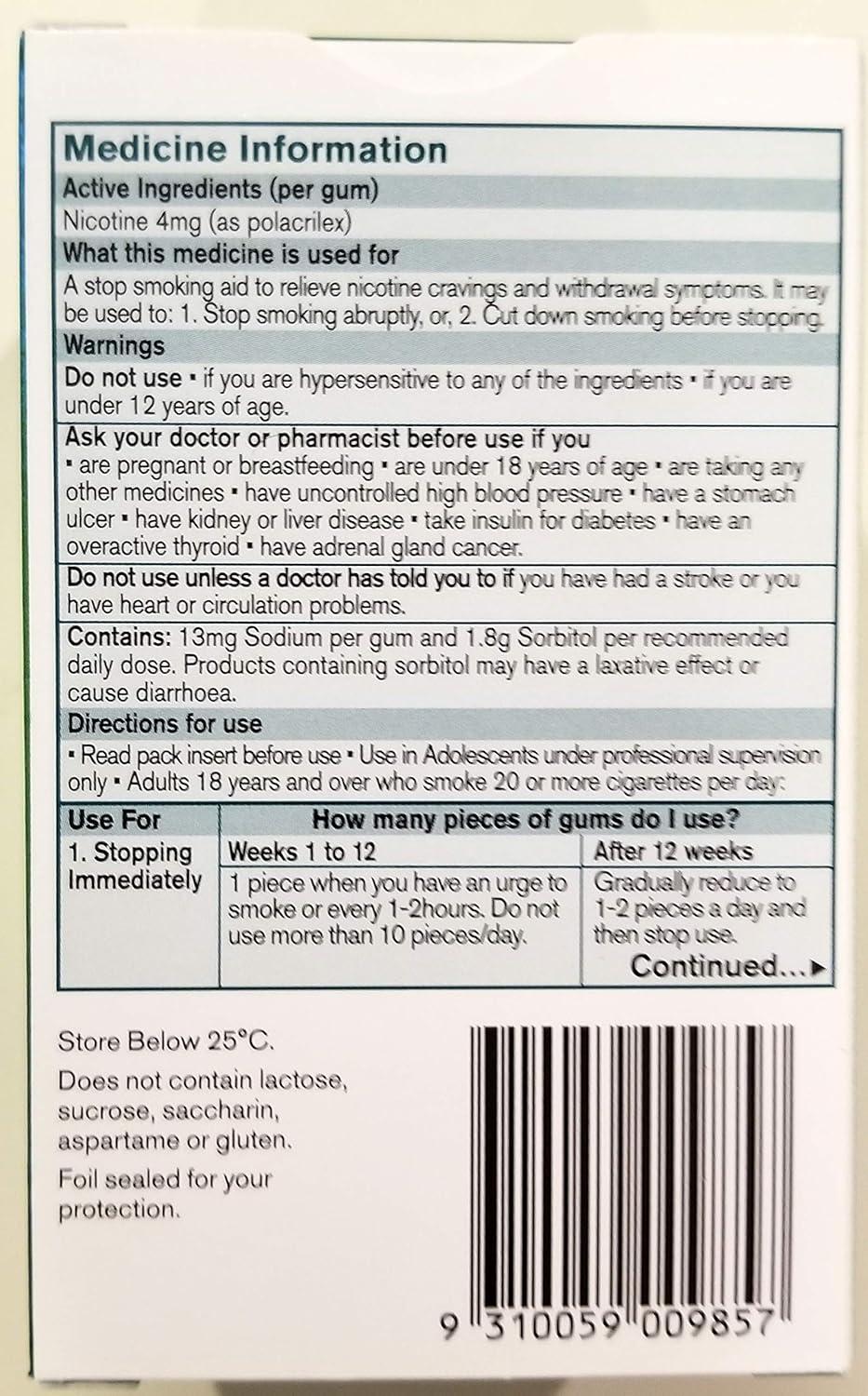 Nicorette 4mg Classic 105pc Box Bundle - 6 Boxes | Buy Now with Express ...