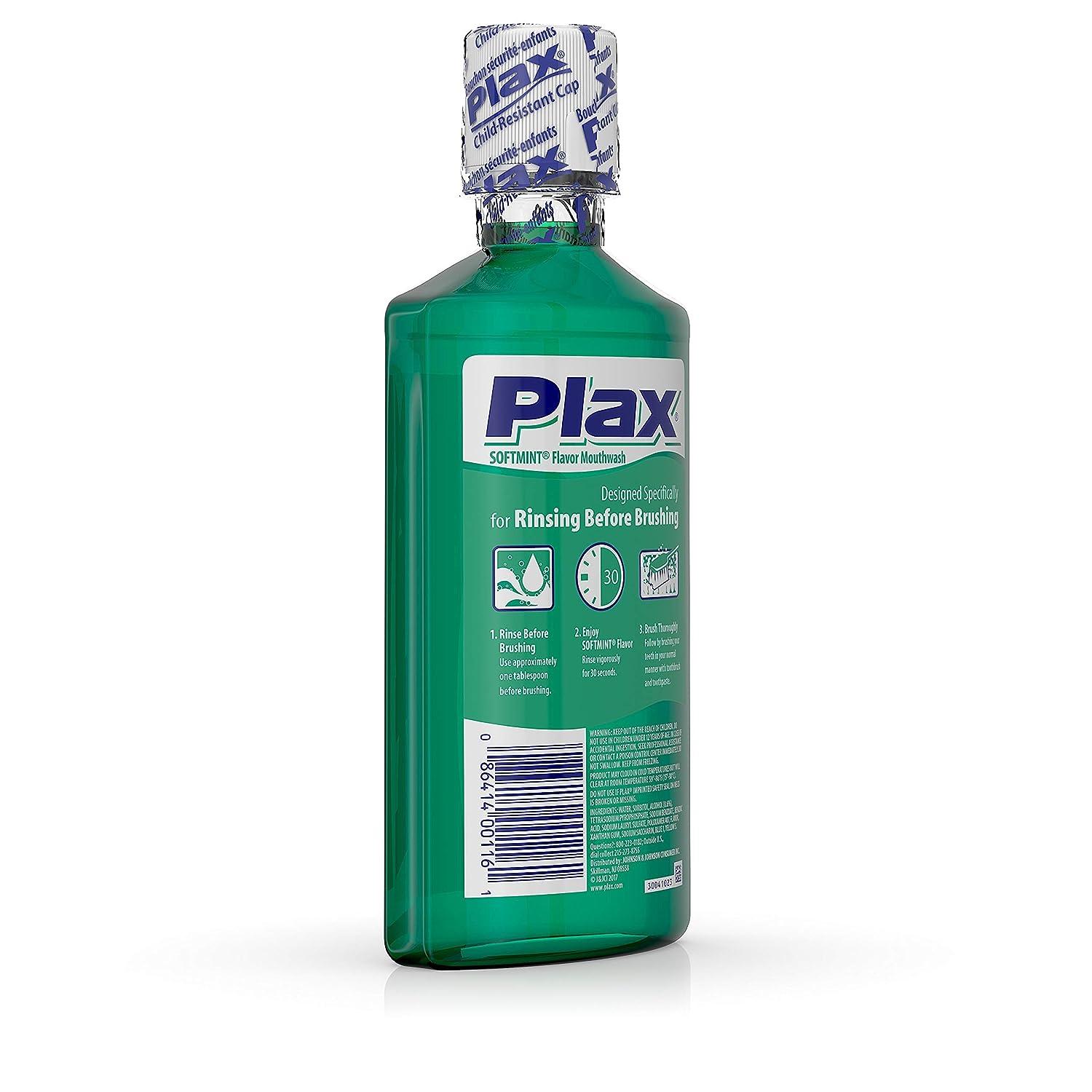 Plax Advanced Formula Plaque Loosening Rinse - Soft Mint, 16 Fl. Oz ...