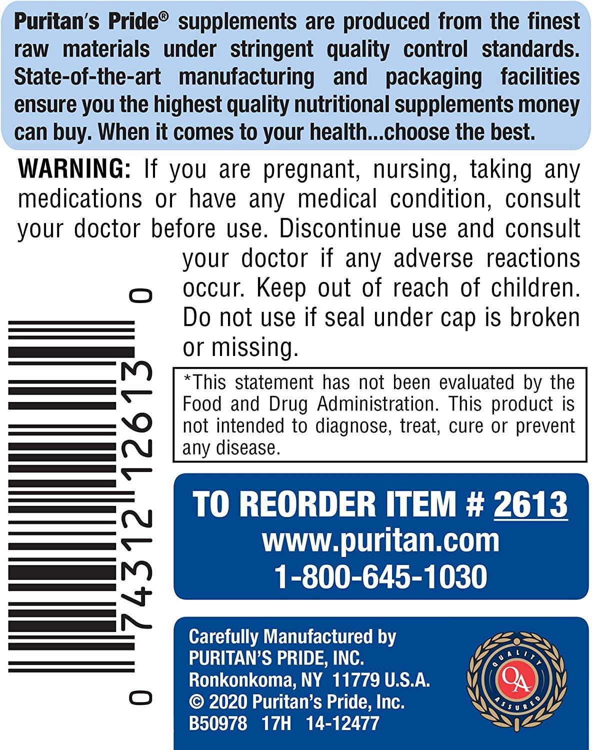 Puritan's Pride Acidophilus Probiotic Supplement 250 Count - Pack of 1 ...