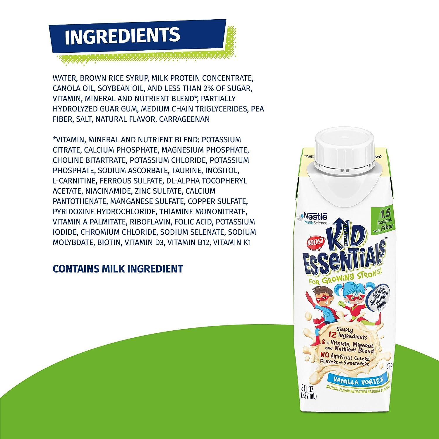 Boost Kid Essentials 1.5 with Fiber Vanilla Vortex Vanilla Vortex w ...