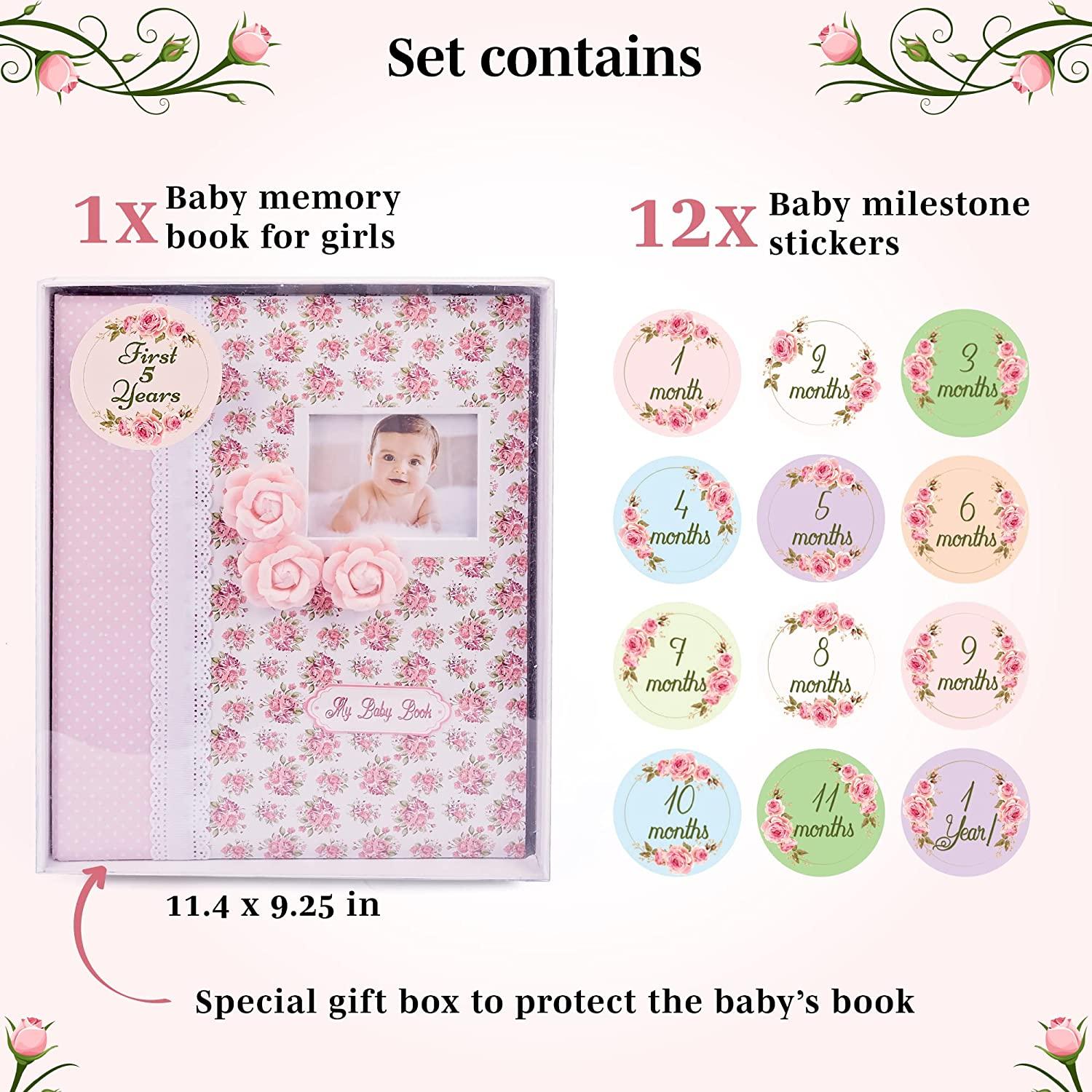 Baby Girl Memory Book: First 5 Years Keepsake Album (Pregnancy to Age 5 ...