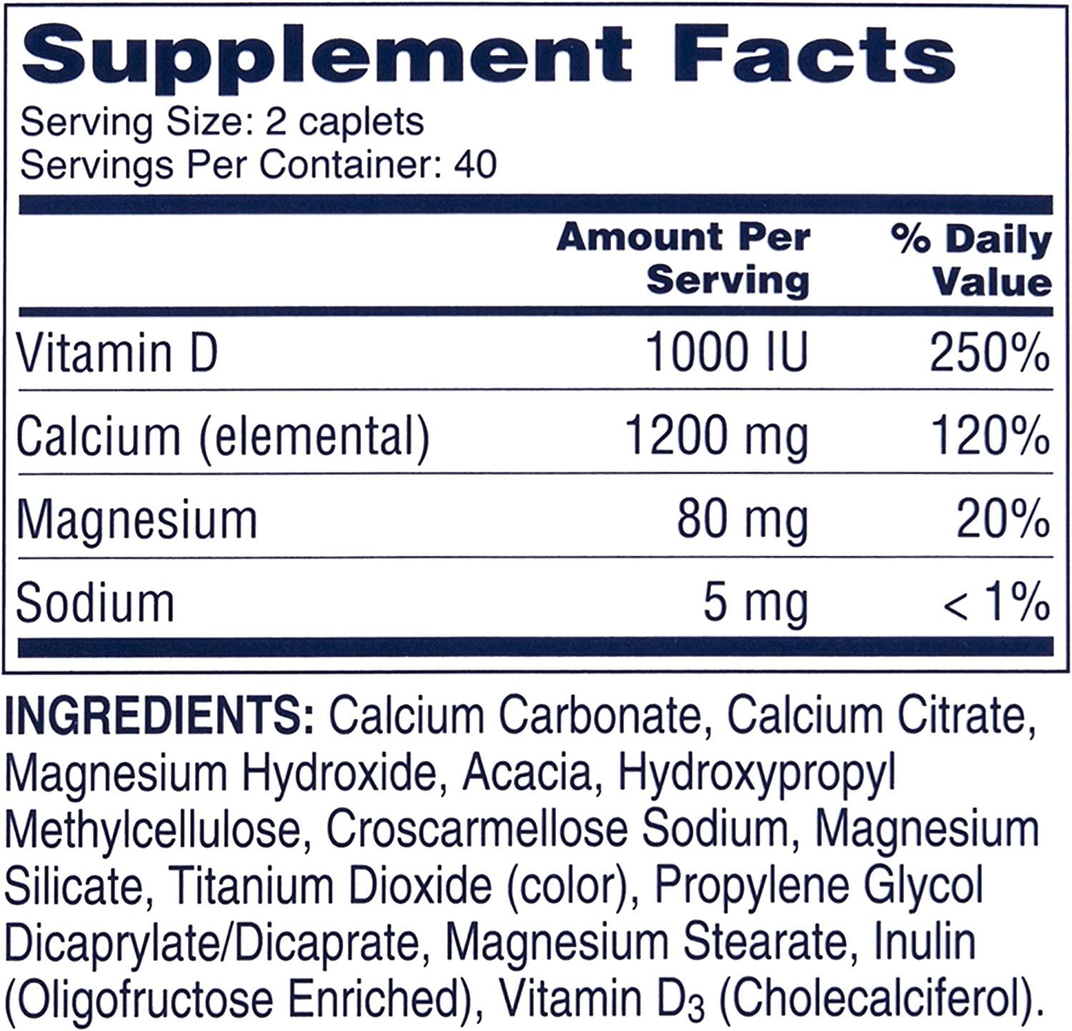 Citracal Calcium Supplement with D3 - Slow Release 1200mg, 80 Coated ...