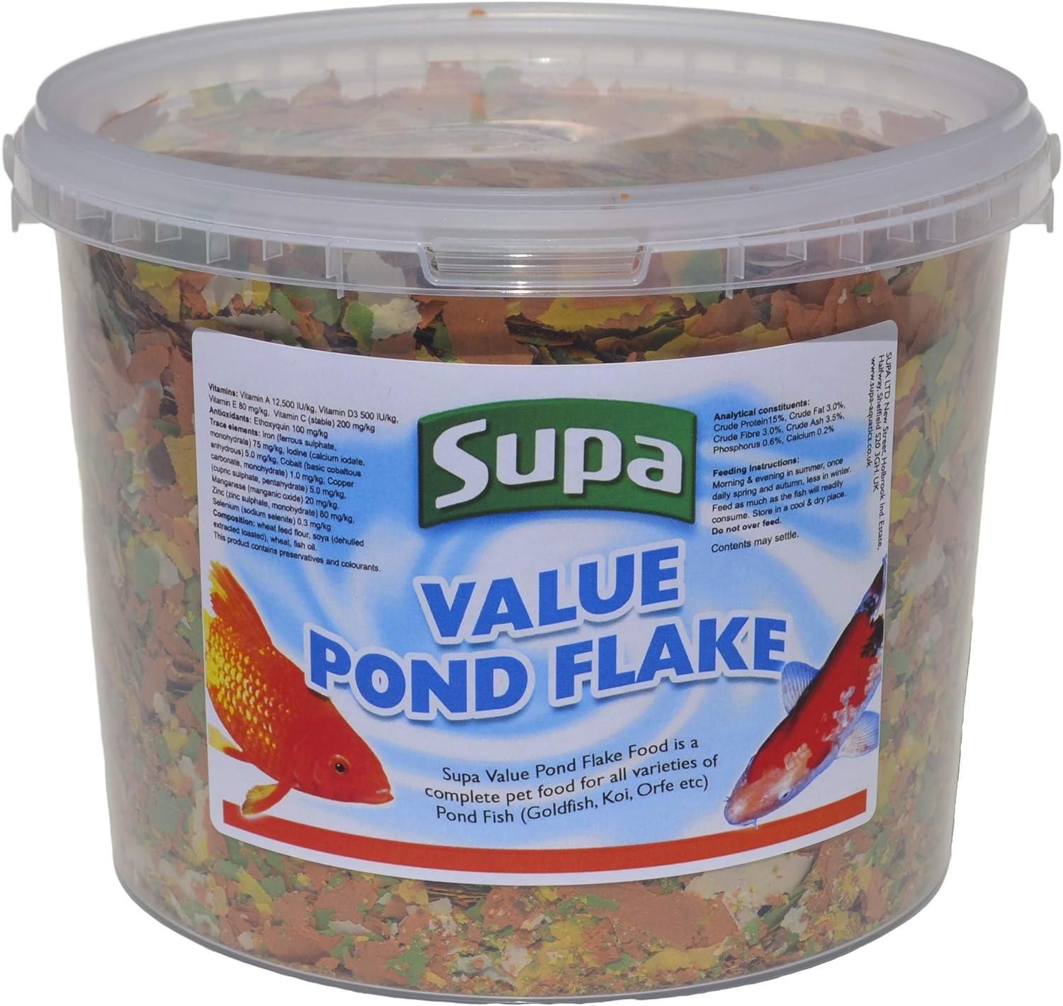 Supa Value Pond Flake Fish Food 3 Litre Bucket | Premium Quality Koi ...