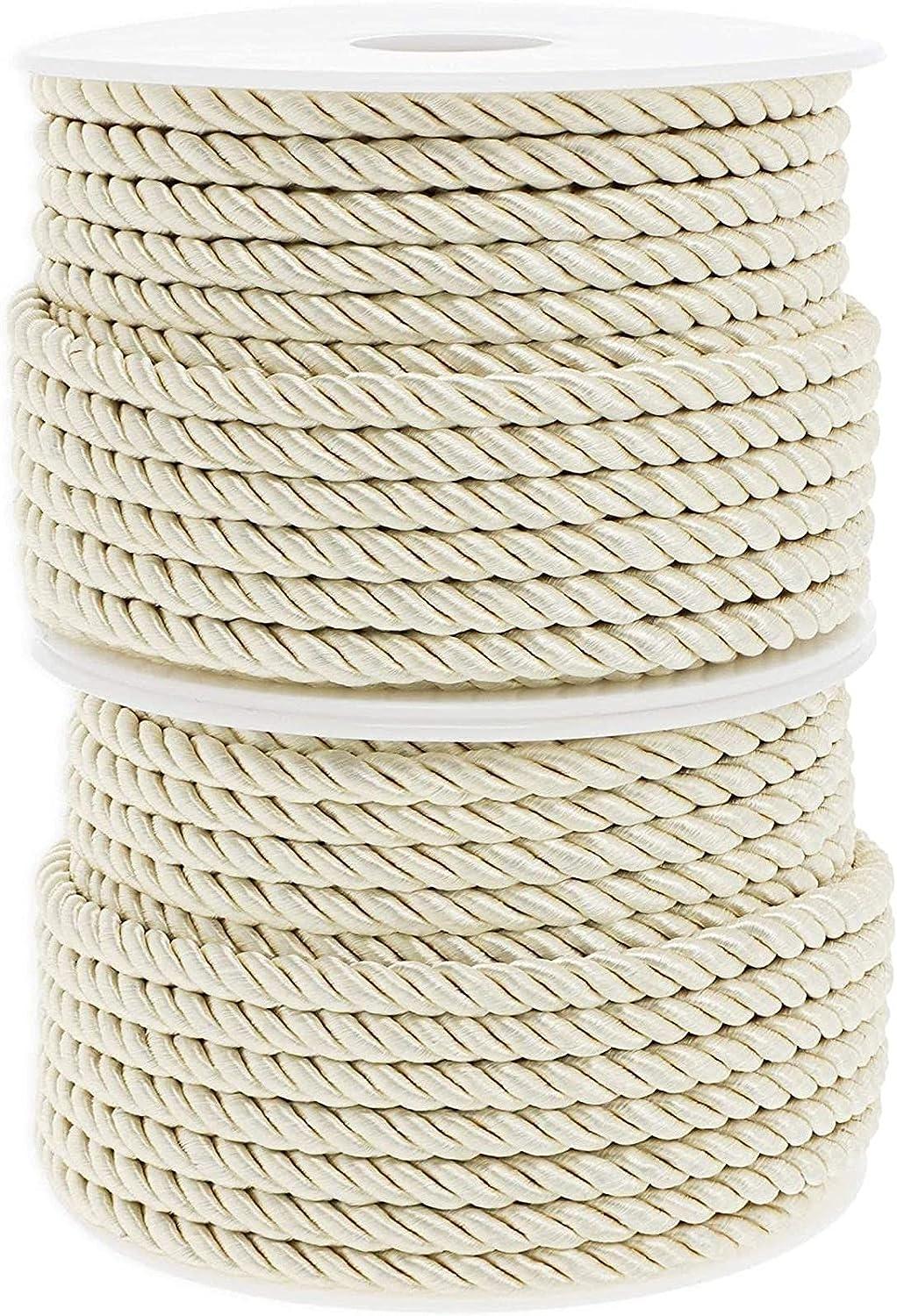Rayon Nylon Twisted Cord Trim Rope - 36 Yards Cream - 2 Pack | Buy Now ...