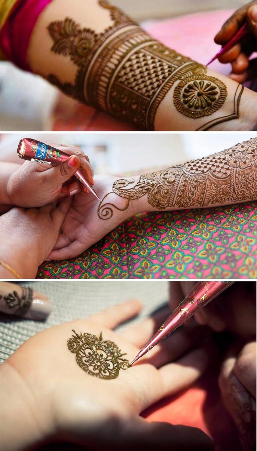 HANUMAN STORE Kaveri Henna 100% Natural Mehendi Cone 4 x 25 g No ...