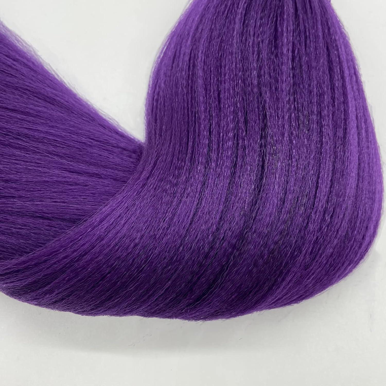 Purple Pre-Stretched Box Braid Hair 26 Inch - Pack of 3 | Kanekalon ...