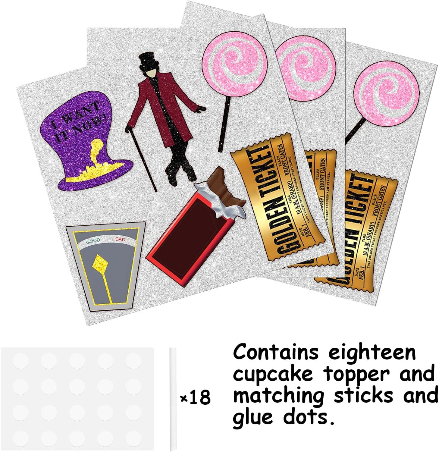 Dessert Cupcake Topper Pick for Handsome Sir Chocolate Adventure ...