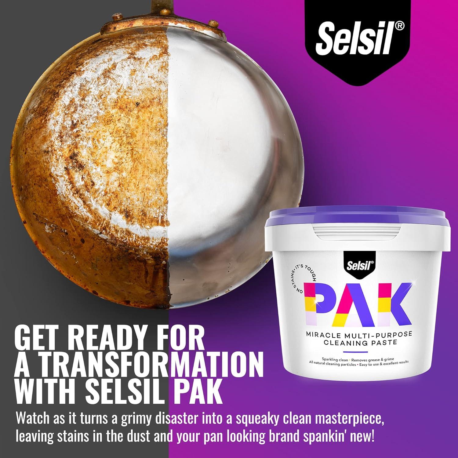 SELSIL PAK Miracle Multi-Purpose Cleaning Paste Cleaner Paste Removes ...