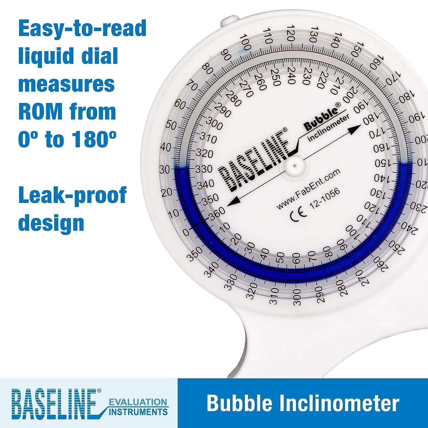 Baseline Bubble Inclinometer - Professional Range of Motion Test for ...