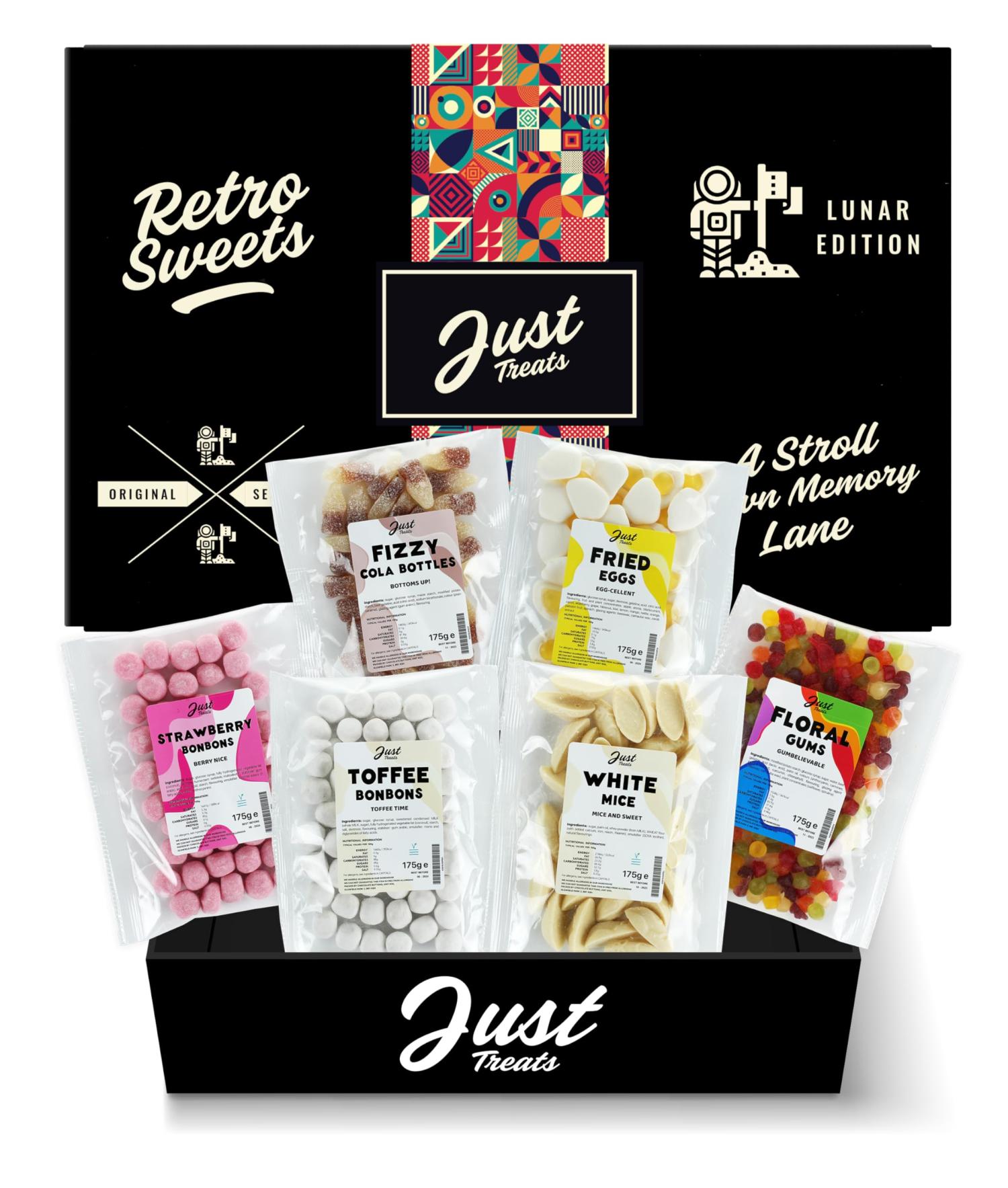 Just Treats Lunar Sweet Six Gummy Hamper - Strawberry Bonbons Fizzy ...