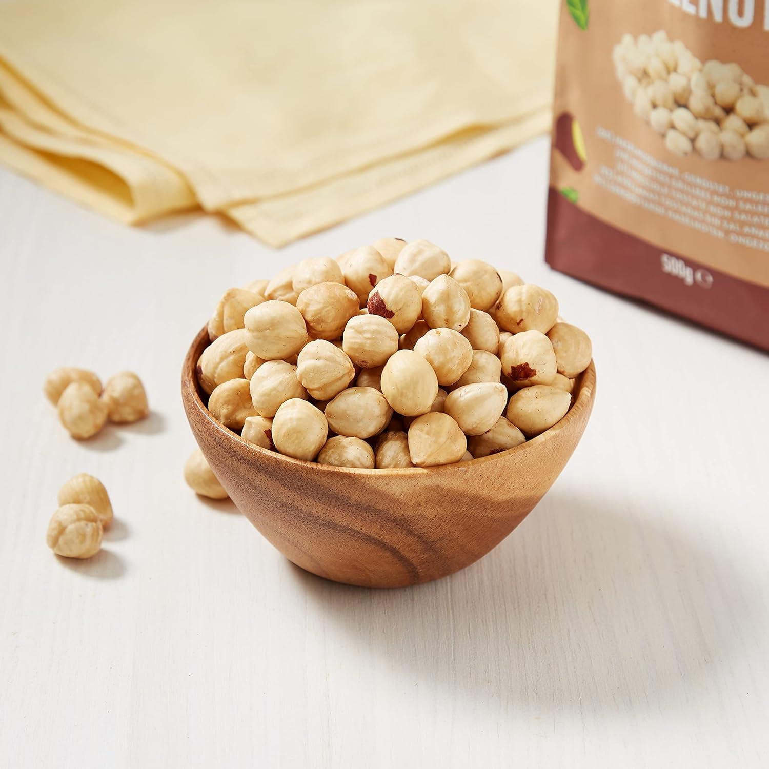 Amazon Brand Happy Belly Roasted & Unsalted Hazelnuts - 500g (Pack of 2 ...