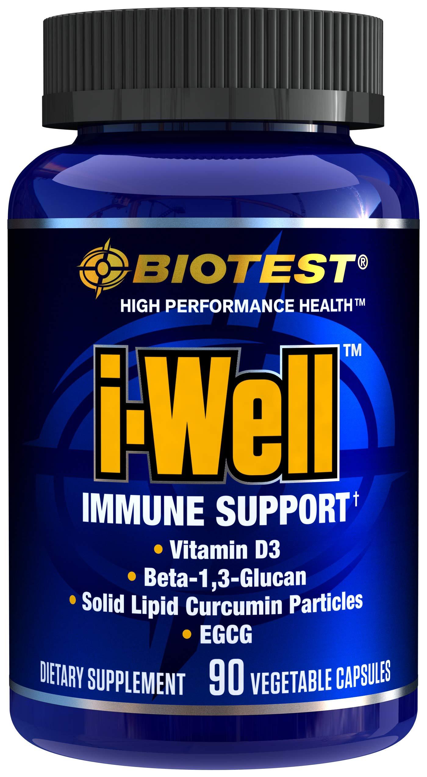 Biotest I-Well Immune Support Supplement - Beta Glucan, Turmeric ...