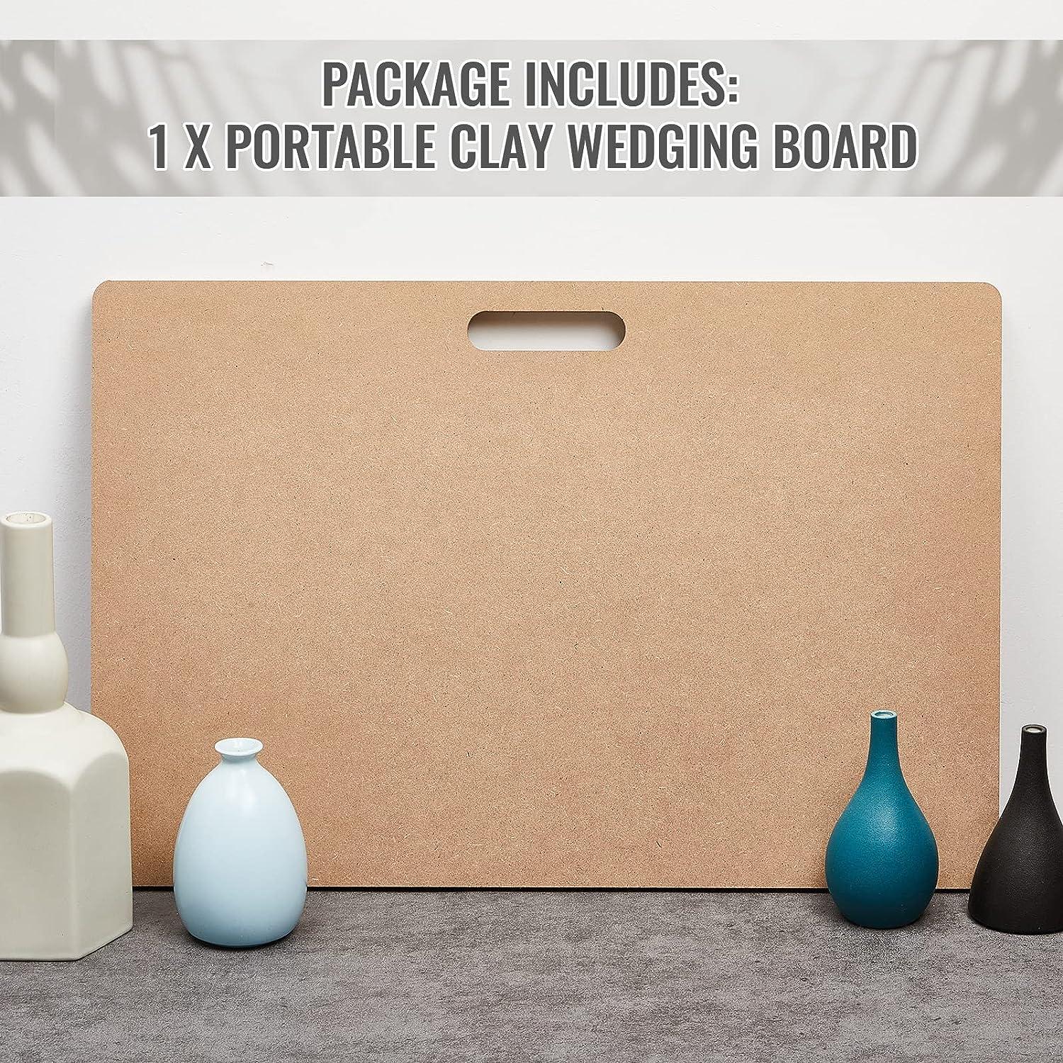 Portable Clay Wedging Board Clay Board with Built in Handle Wooden Mat ...