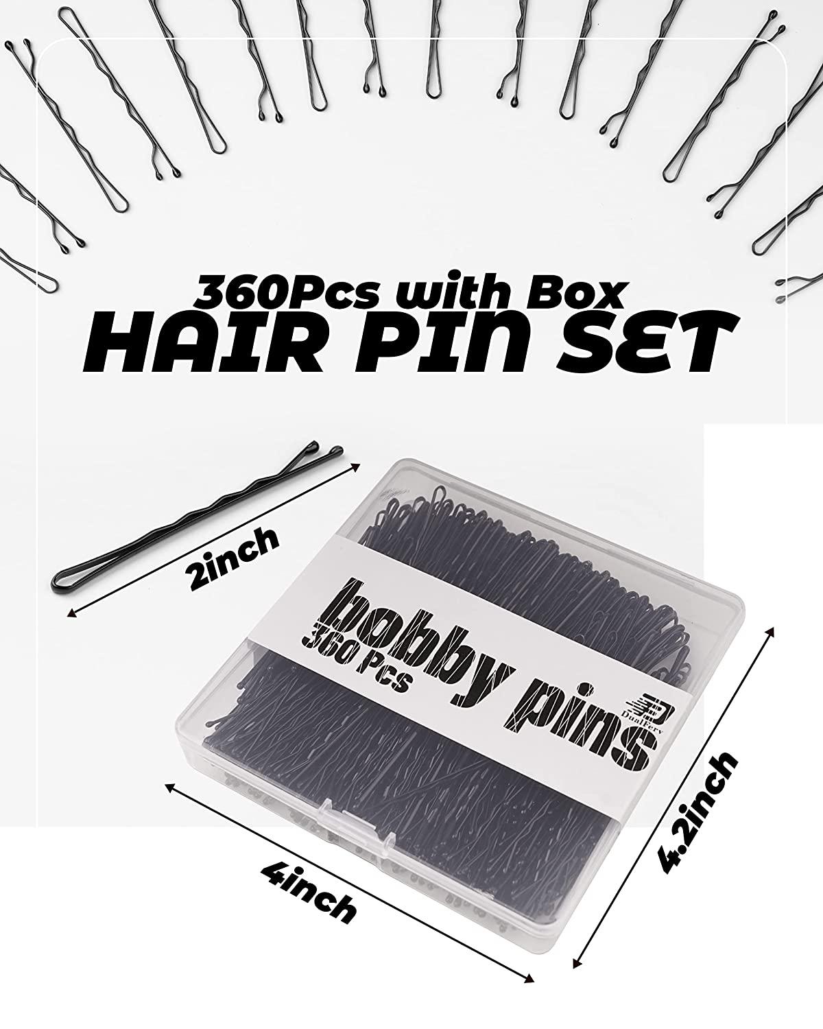 360 Pcs 2 Inch Black Bobby Pins with Secure Hold - Premium Hair Pins ...