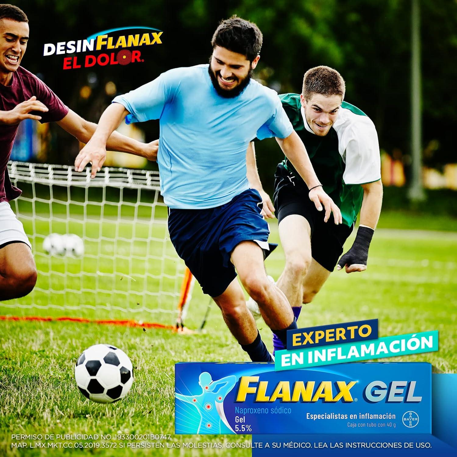 Flanax Gel 5.5% by Bayer - Naproxeno Sodico Gel for Muscle Inflammation ...