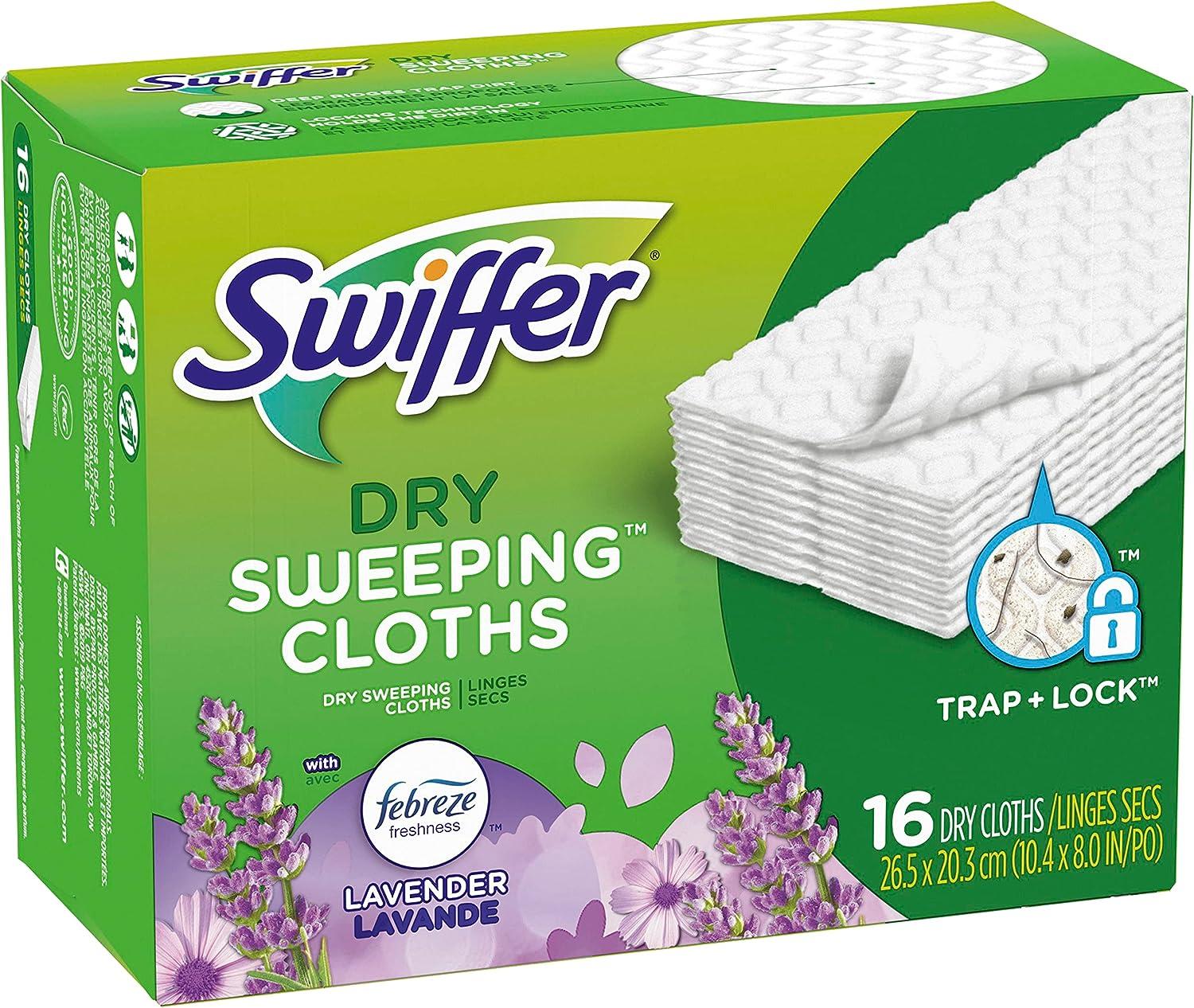 Swiffer Sweeper Dry Sweeping Cloths Refills - Lavender Vanilla Scent ...
