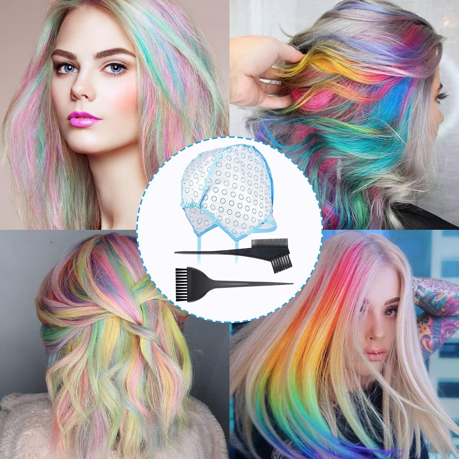 17 Pcs Hair Highlighting Kit with Disposable Frosting Cap and Tools for ...