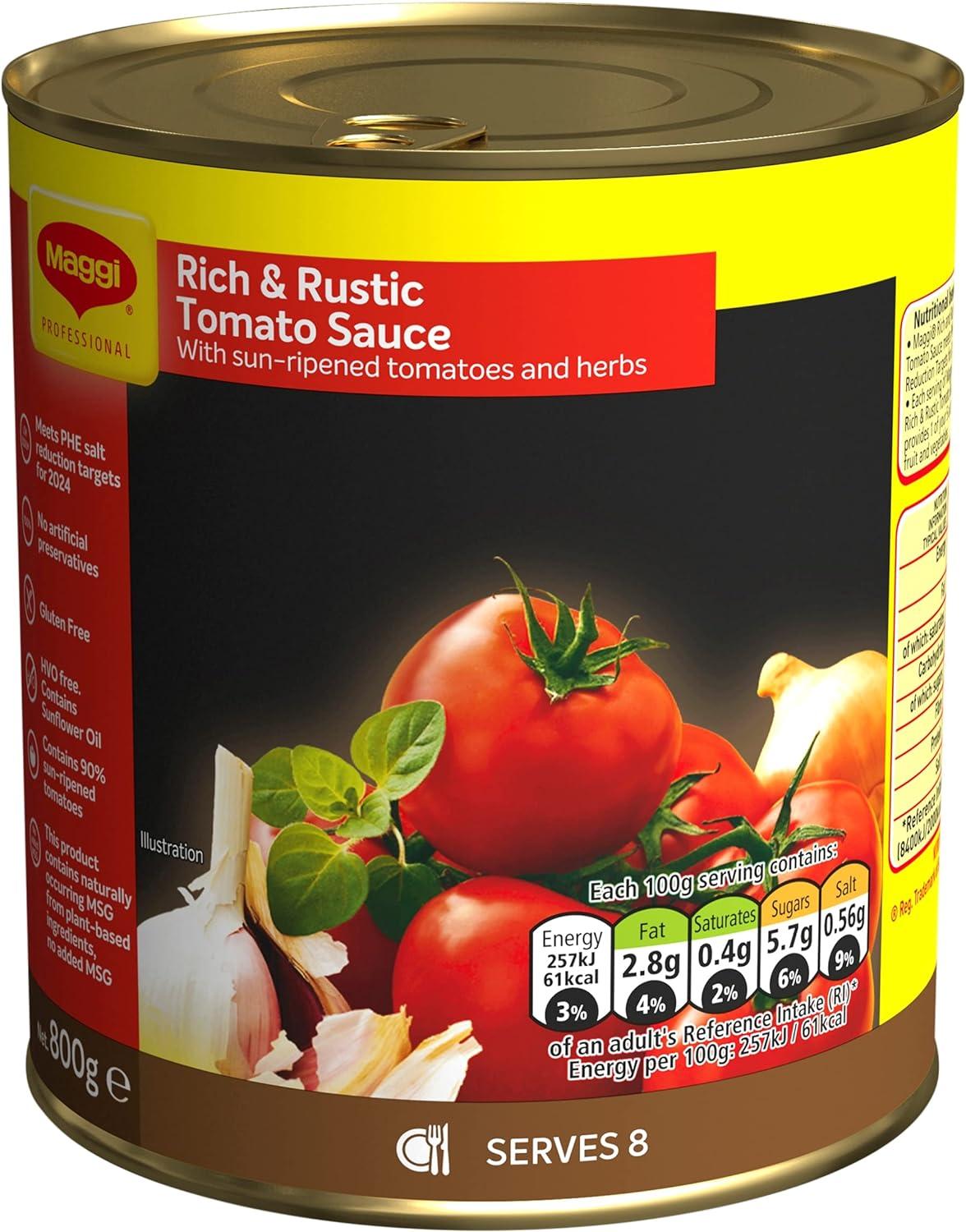 MAGGI Rich & Rustic Tomato Sauce 800g - Delicious and Authentic Flavor ...