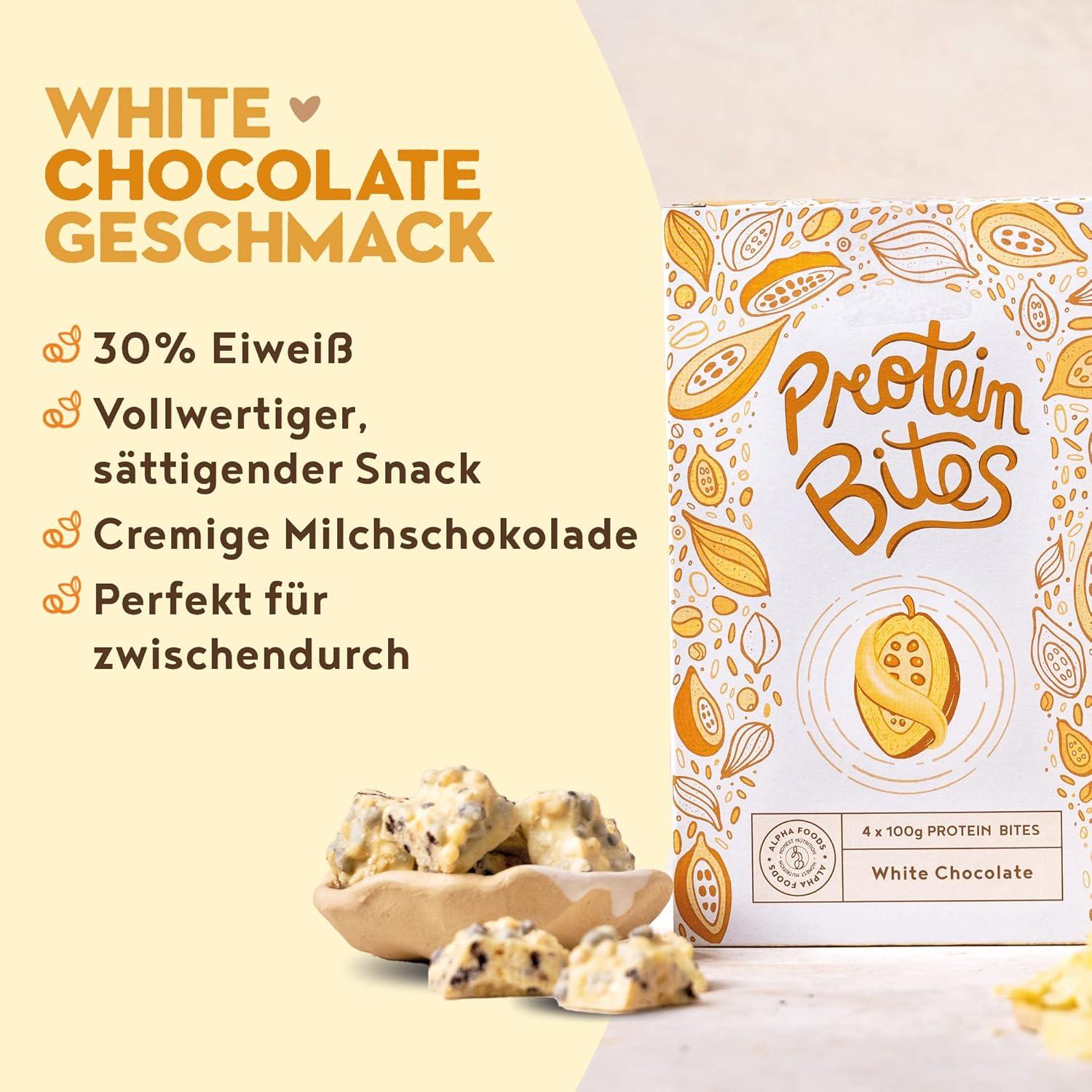 Alpha Foods Whey Protein Snack Bar - 78% White Chocolate High Protein ...