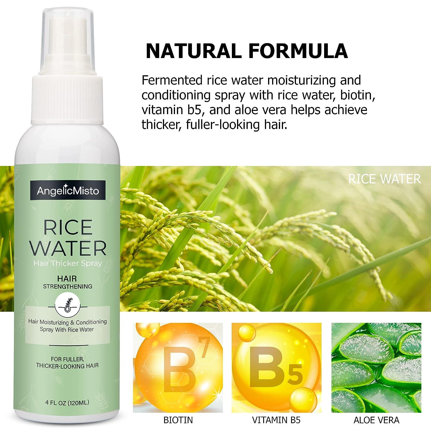 Rice Water Hair Care Spray w/ Biotin for Growth & Repair - Women & Men ...