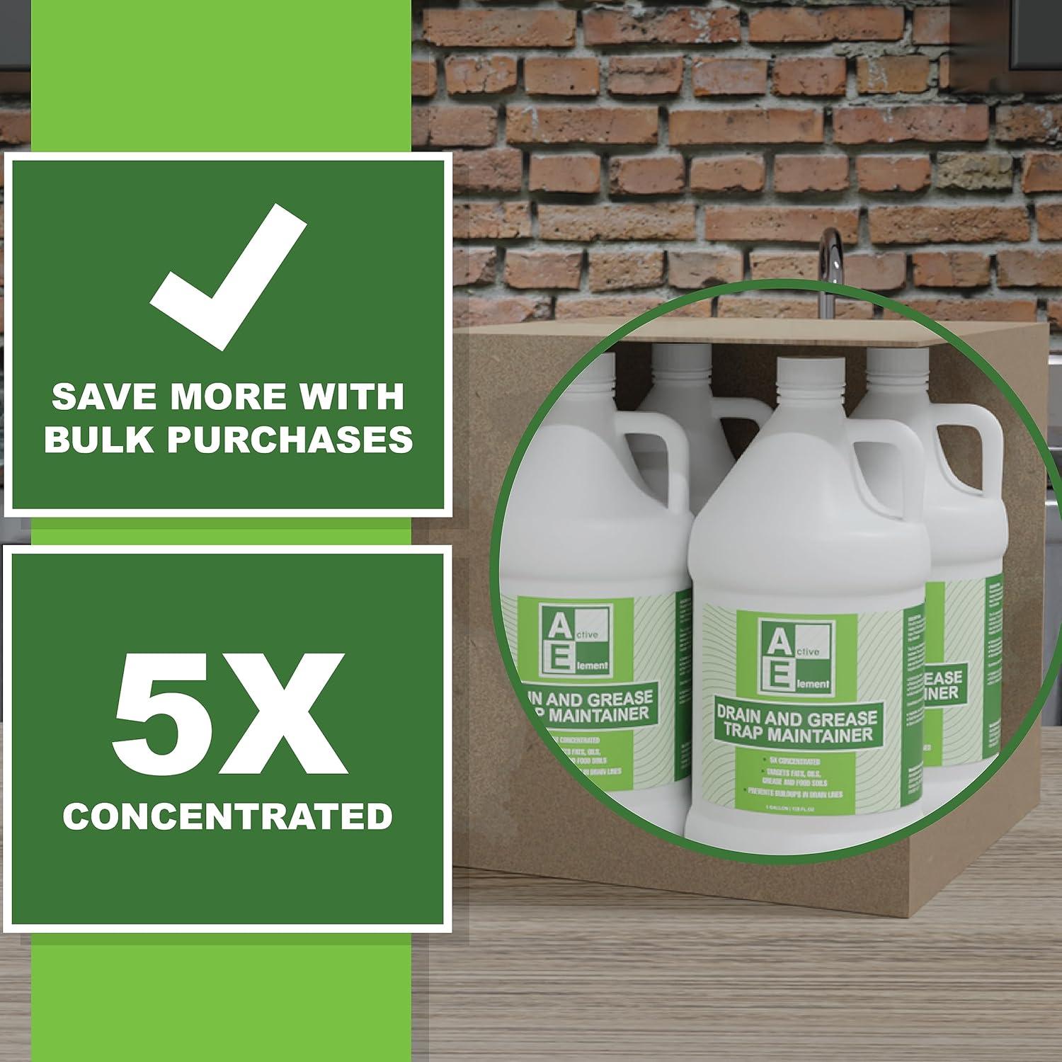 Drain & Grease Trap Maintainer - 1 Gallon | Biological Formula for Fats ...