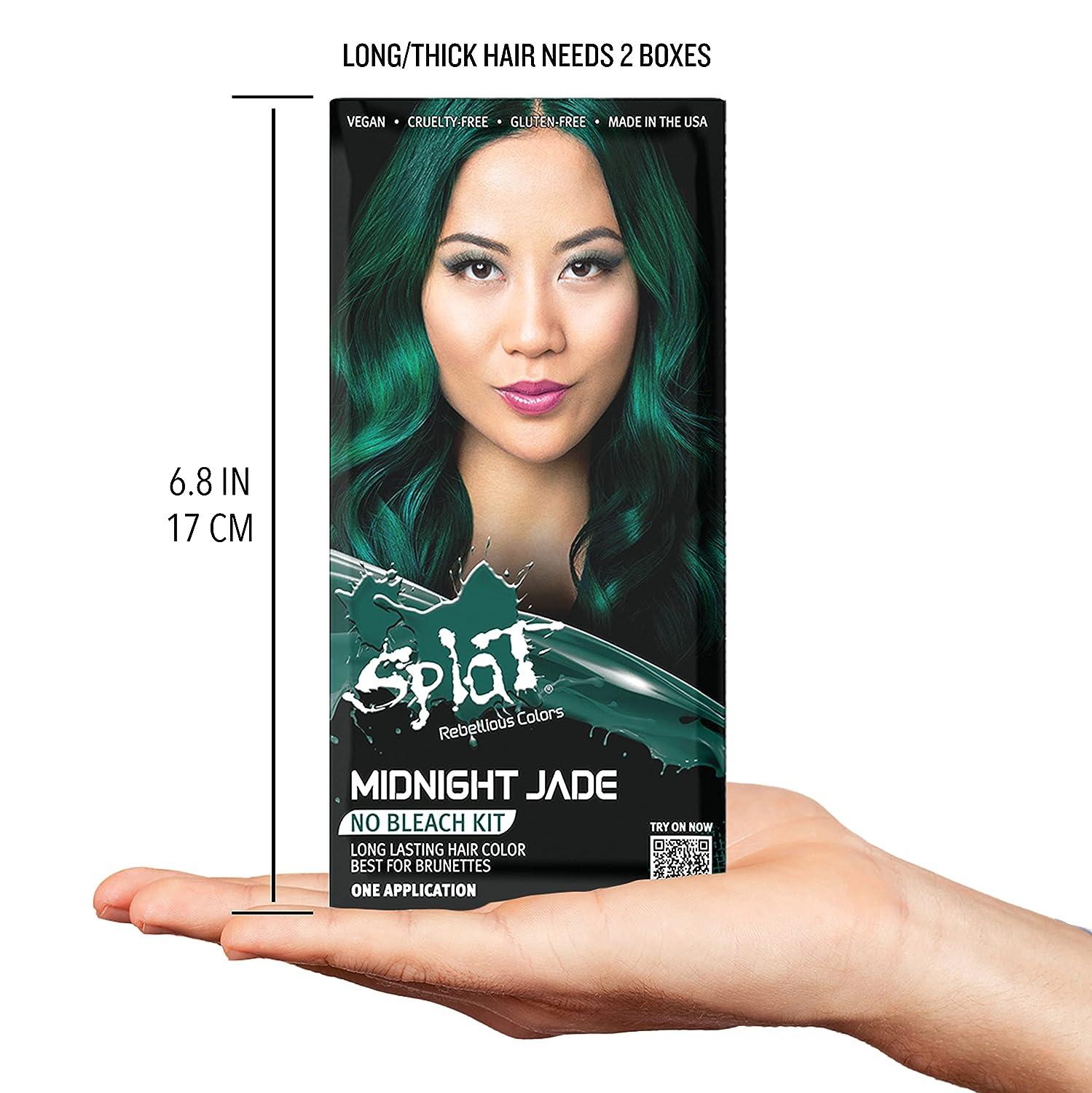 Splat Rebellious Colors 30 Wash Hair Color Kit Midnight Jade 6 Oz | Buy ...