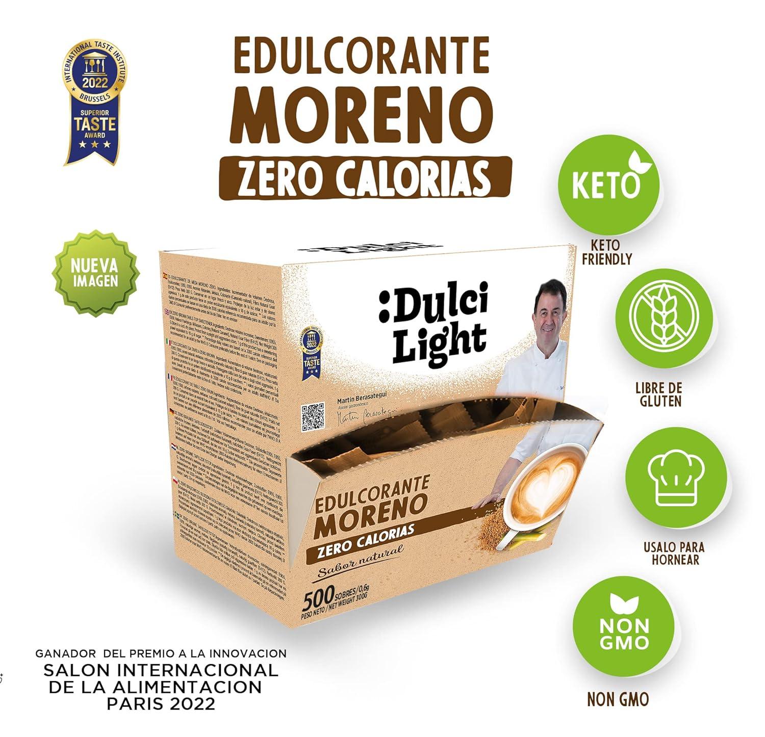 Dulci Light Cane Honey Brown Sweetener - 500 Packs Zero Calorie Natural ...