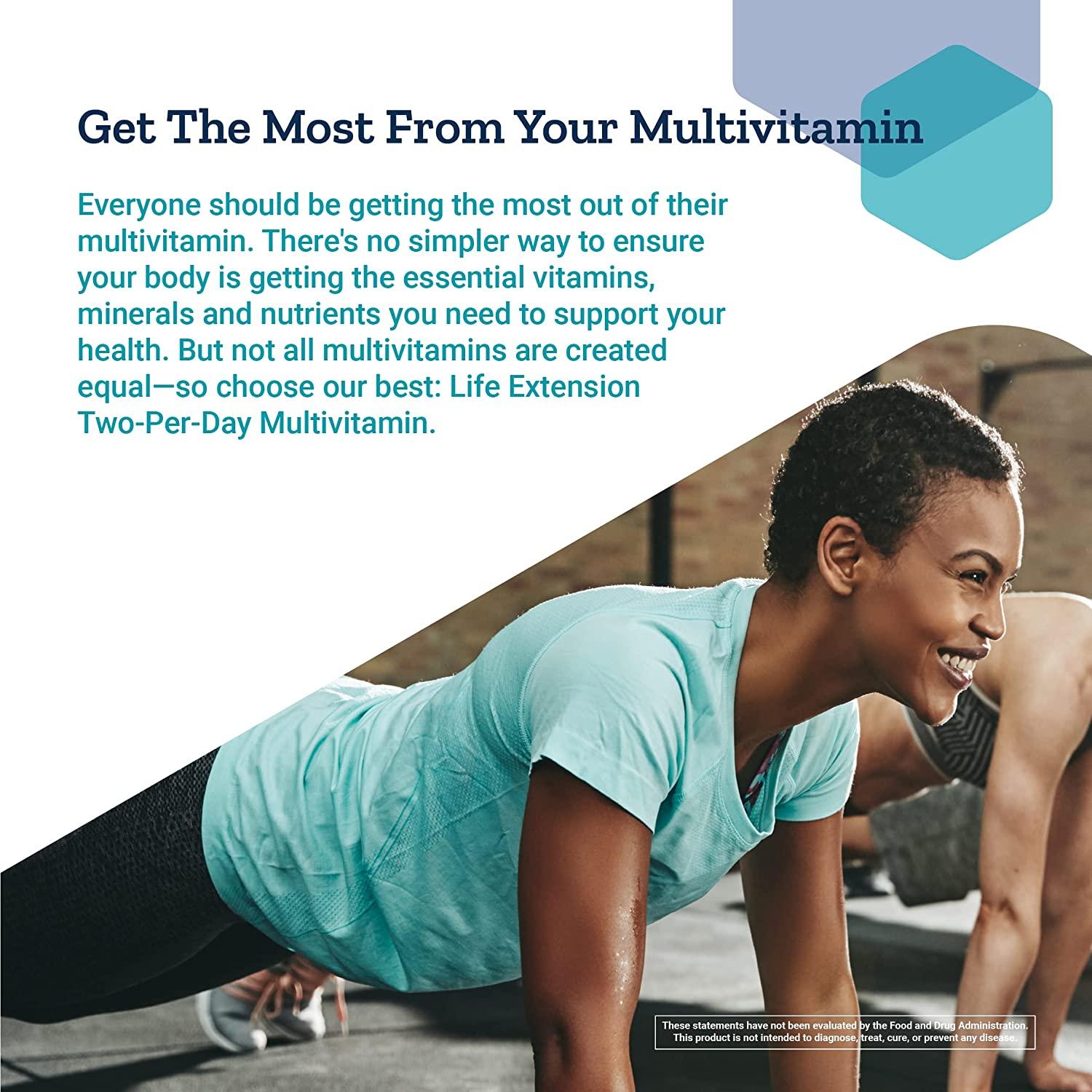 Life Extension Two-Per-Day Tablets - 120 Count | Complete Multivitamin ...