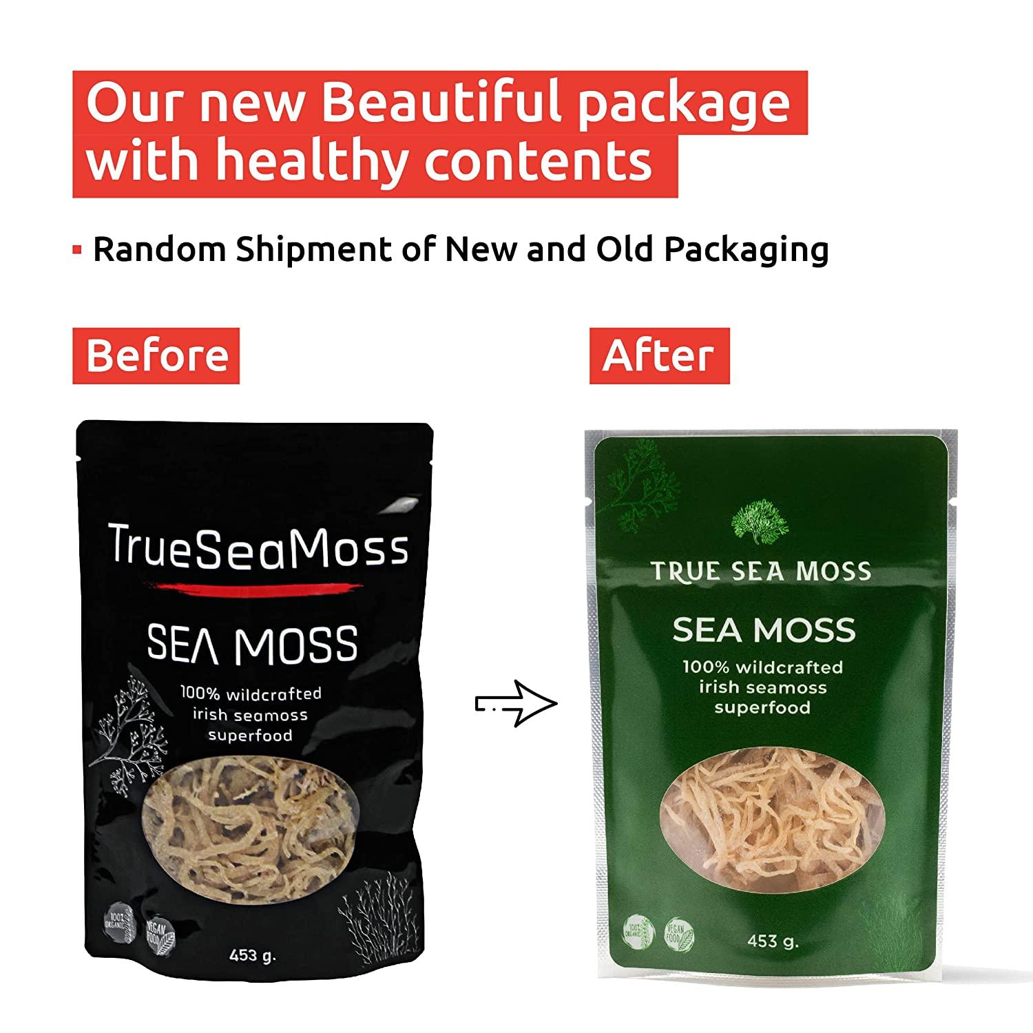 TrueSeaMoss Raw Organic Irish Sea Moss 1lb - Wildcrafted, Clean ...